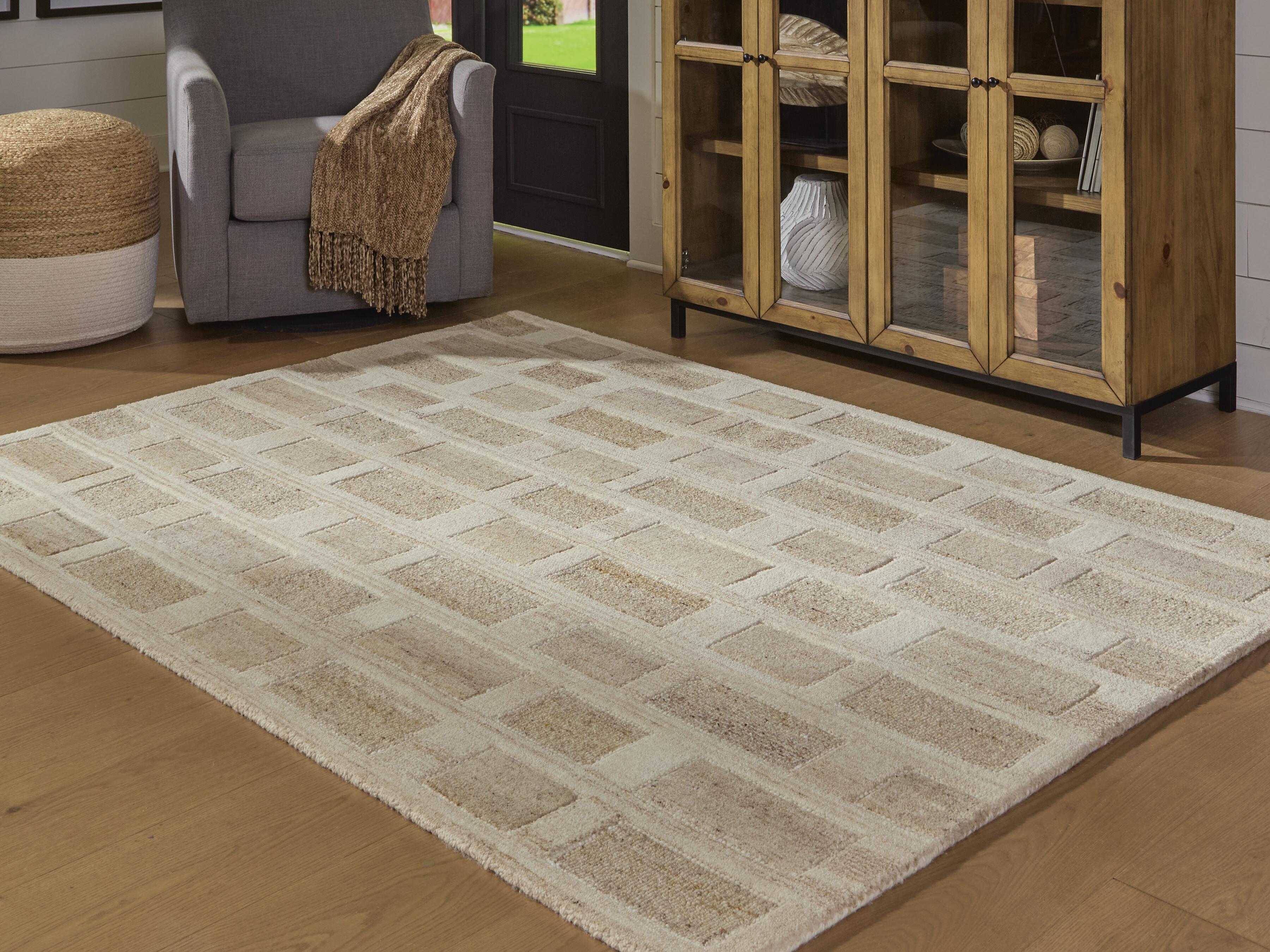 Click here for Lisgrove 5 x 7 Area Rug  Tan/Brown/White prices