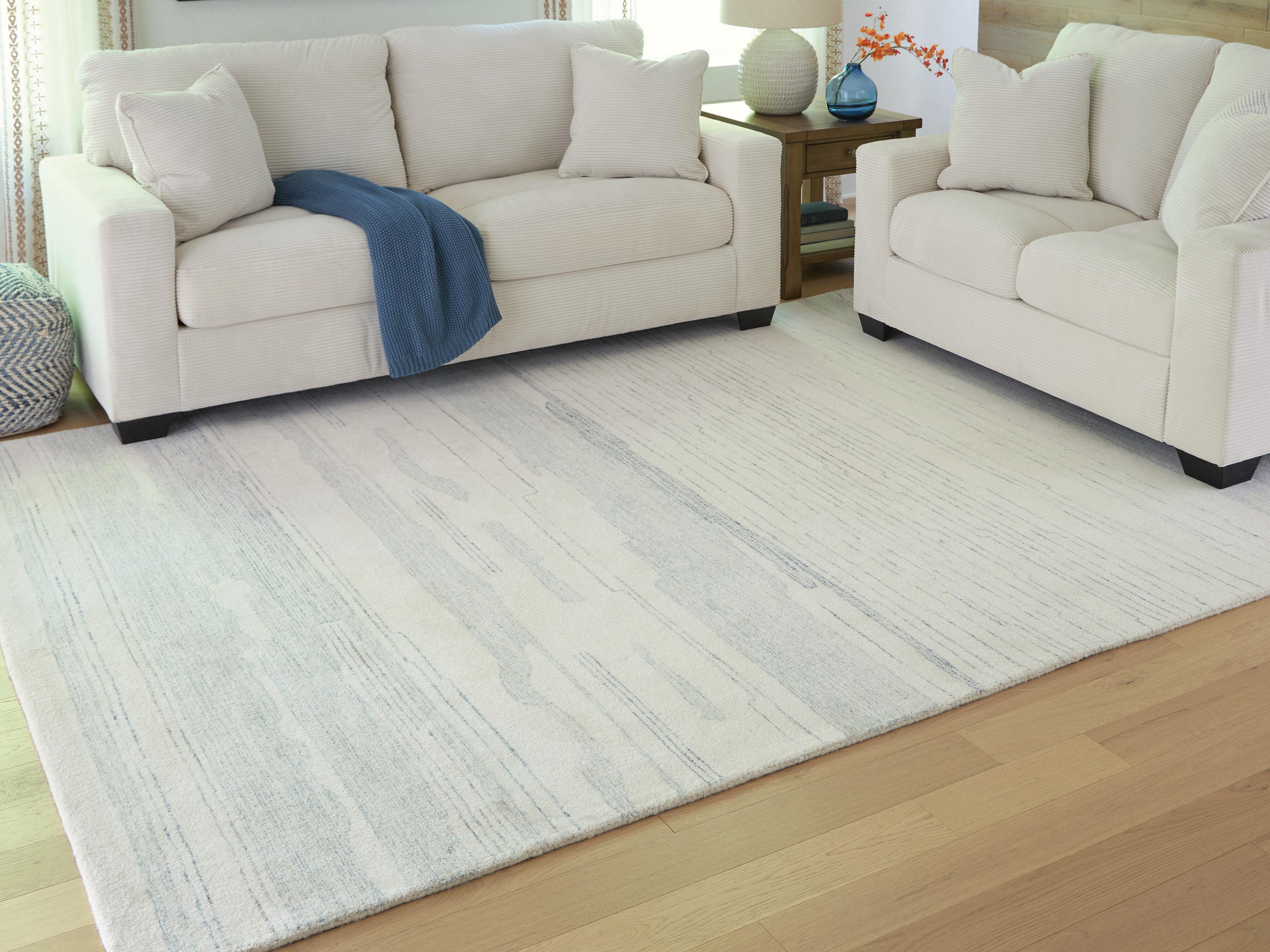 Click here for Genemost 78 x 10 Area Rug  Ivory/Blue prices