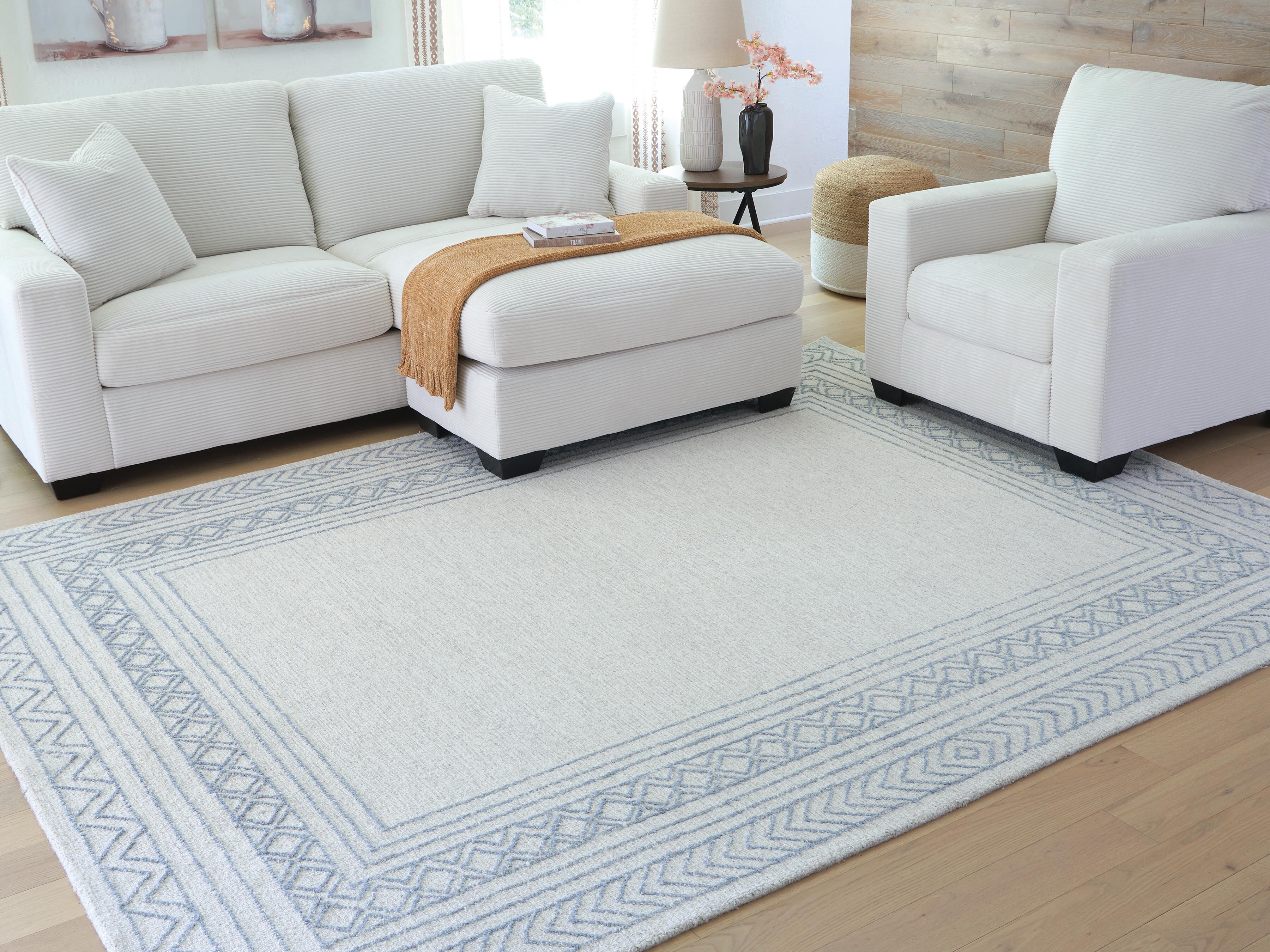 Click here for Azelhurst 78 x 10 Area Rug  Blue/Ivory/Gray prices