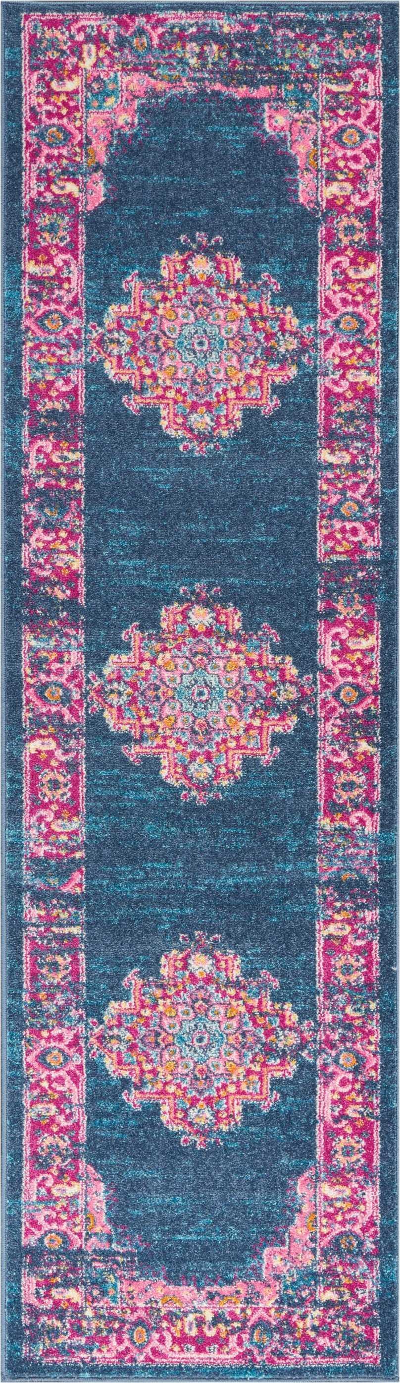 Click here for Nourison Home Passion 22 x 76 Blue Bohemian Indoor... prices