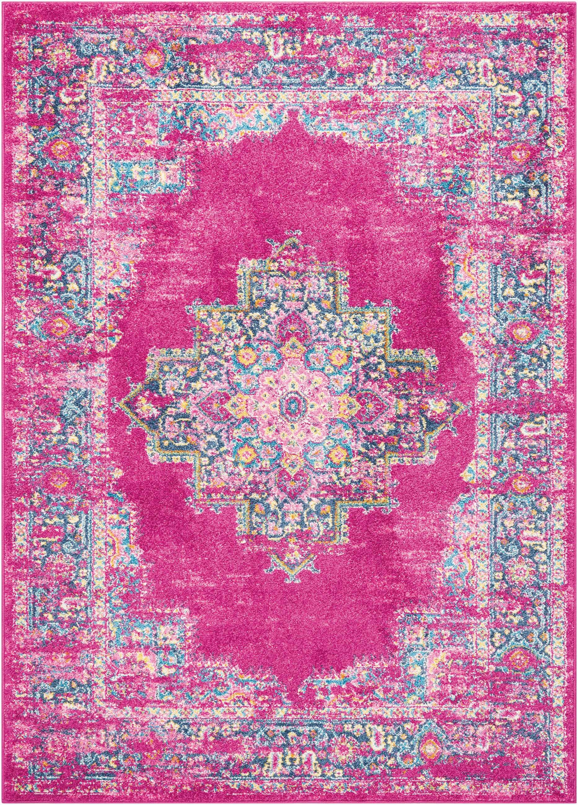 Click here for Nourison Home Passion 53 x 73 Fuchsia Bohemian Ind... prices