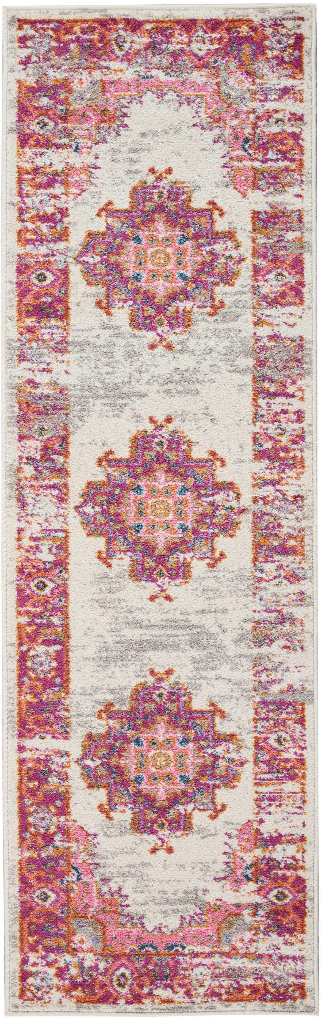 Click here for Nourison Home Passion Ivory/fushia 110 X 6runner prices