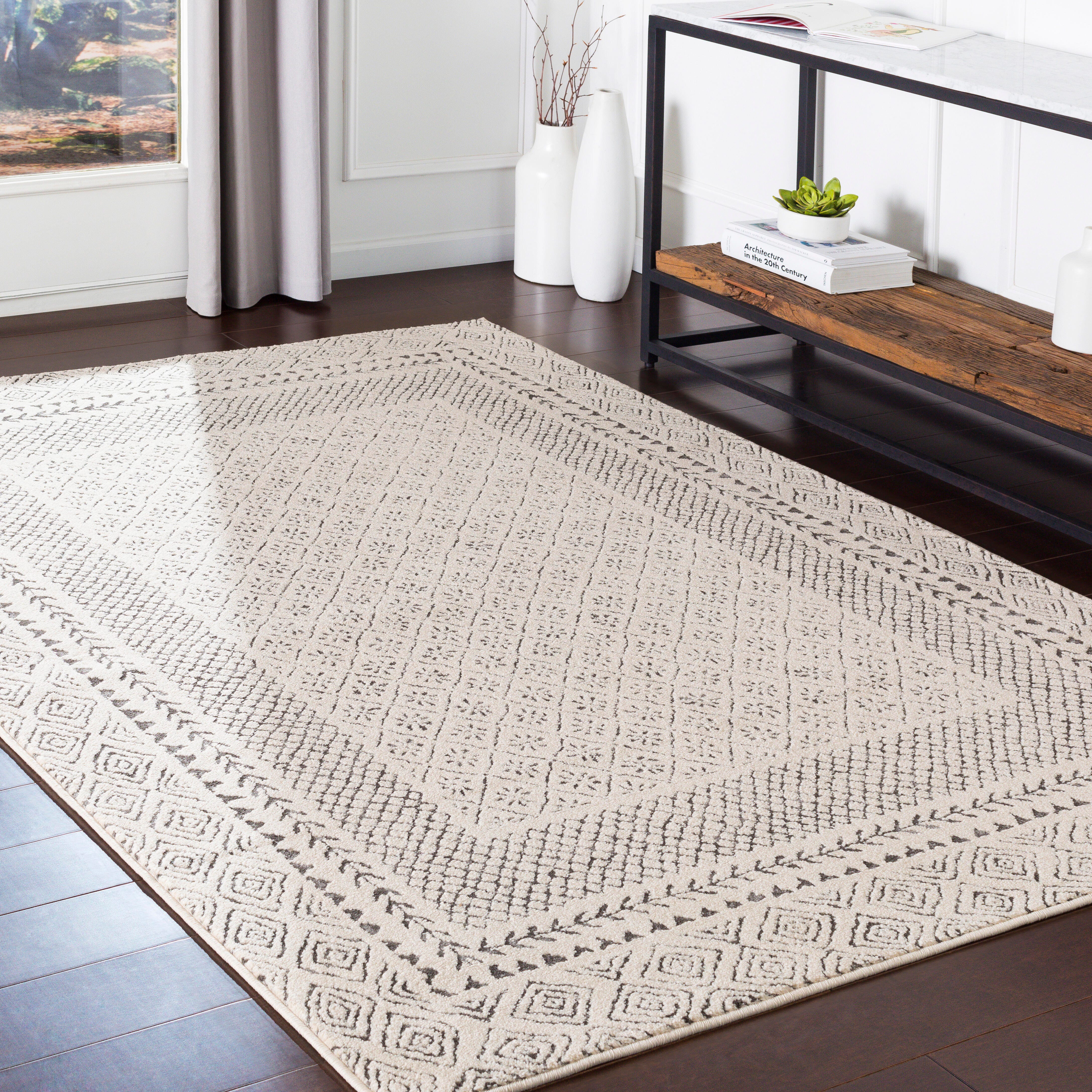 Click here for Livabliss Bahar 53 x 73 Area Rug  Charcoal prices