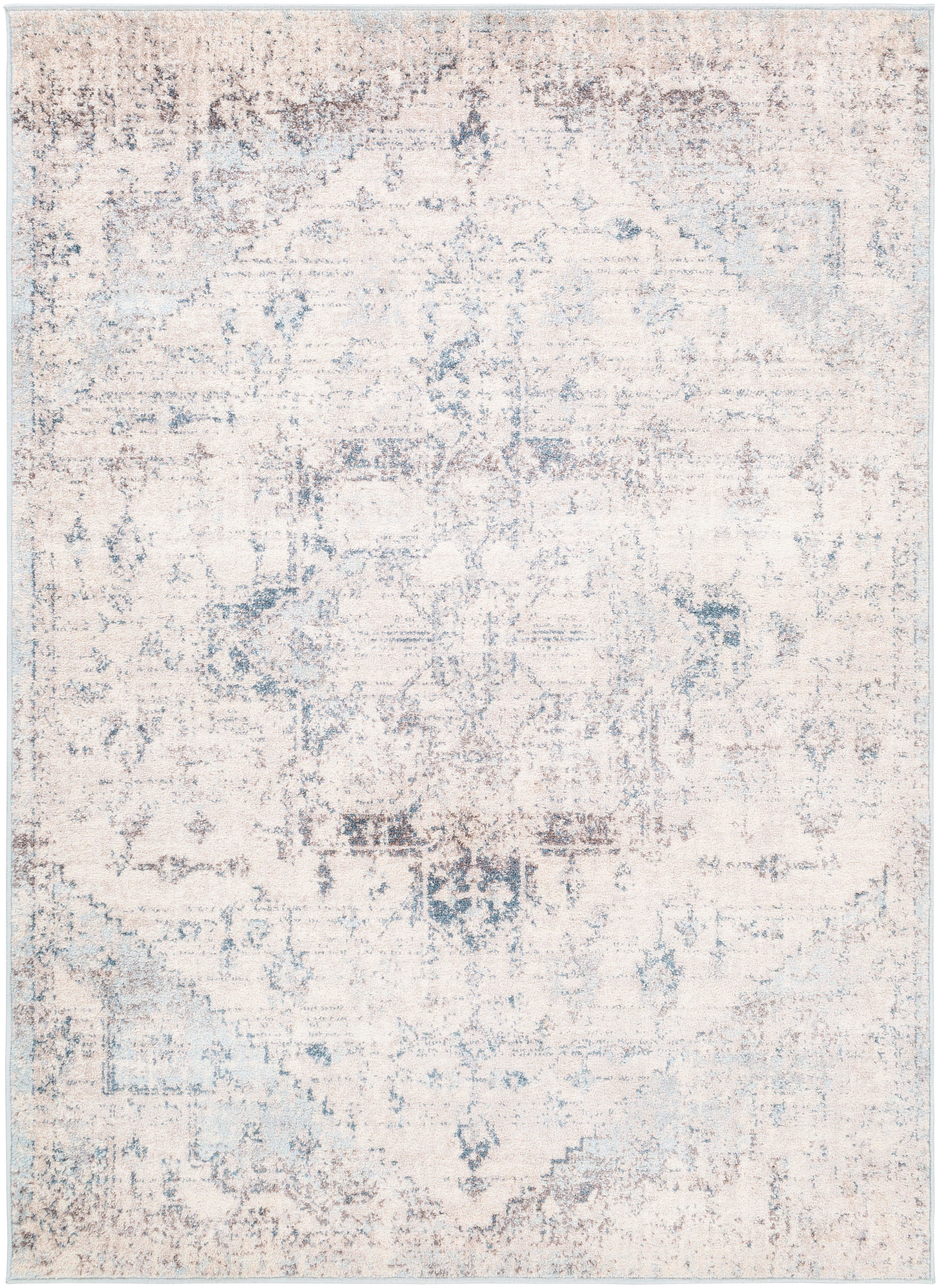 Click here for Livabliss Ankara 710 Round Area Rug  Gray/Blue prices