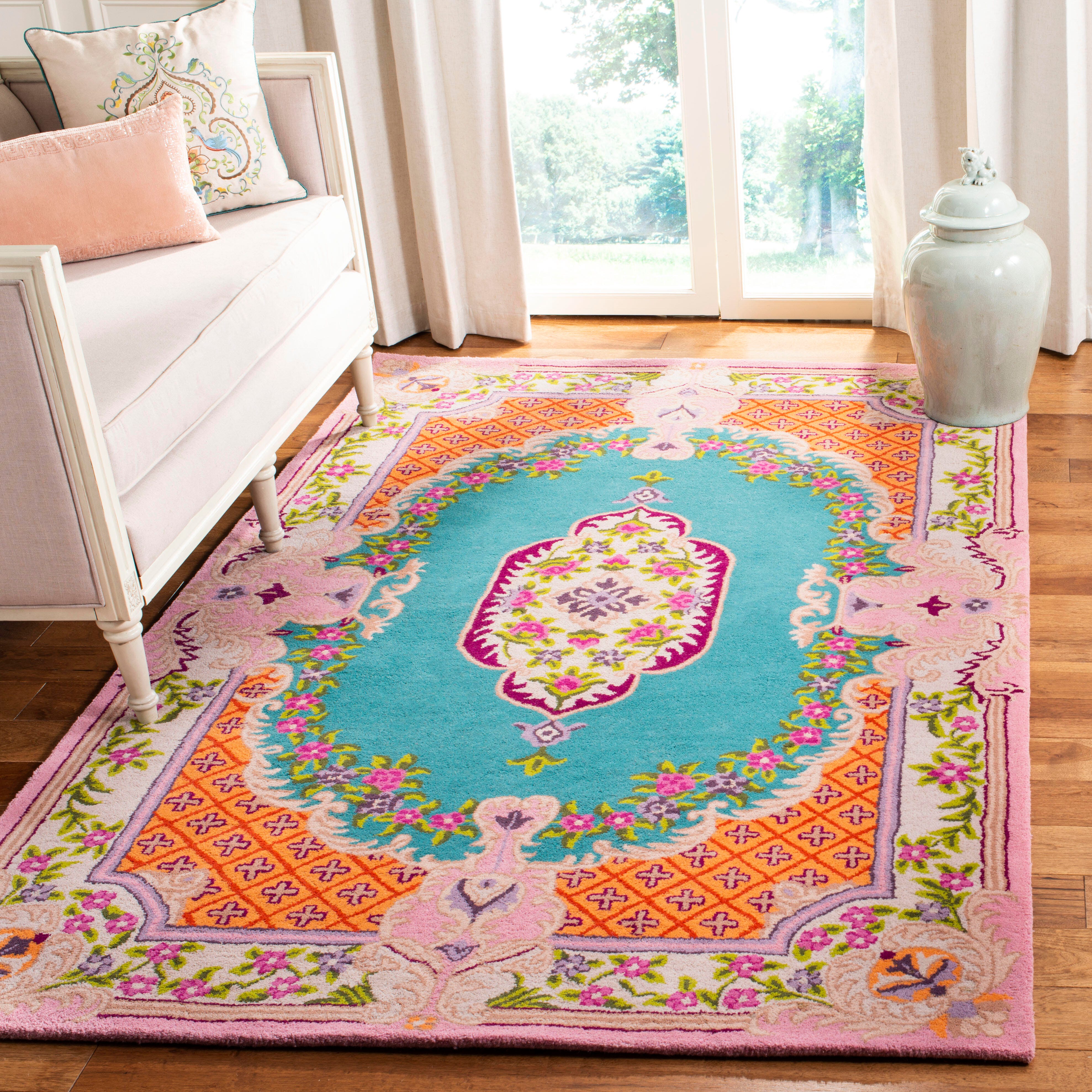 Click here for Safavieh Bellagio Fronnie 5 X 8 Area Rug  Blue/Pin... prices