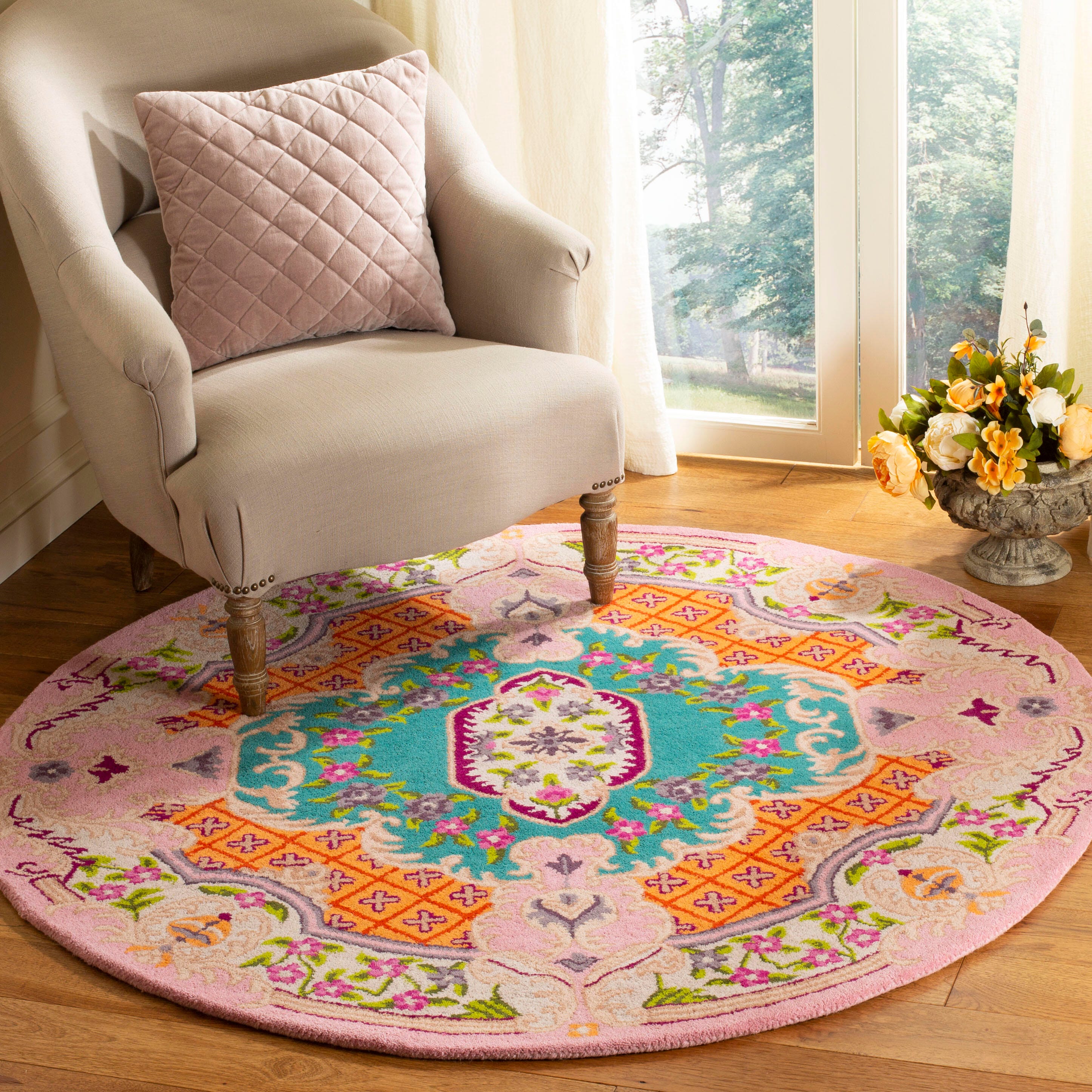 Click here for Safavieh Bellagio Fronnie 5 X Round Area Rug  Blue... prices