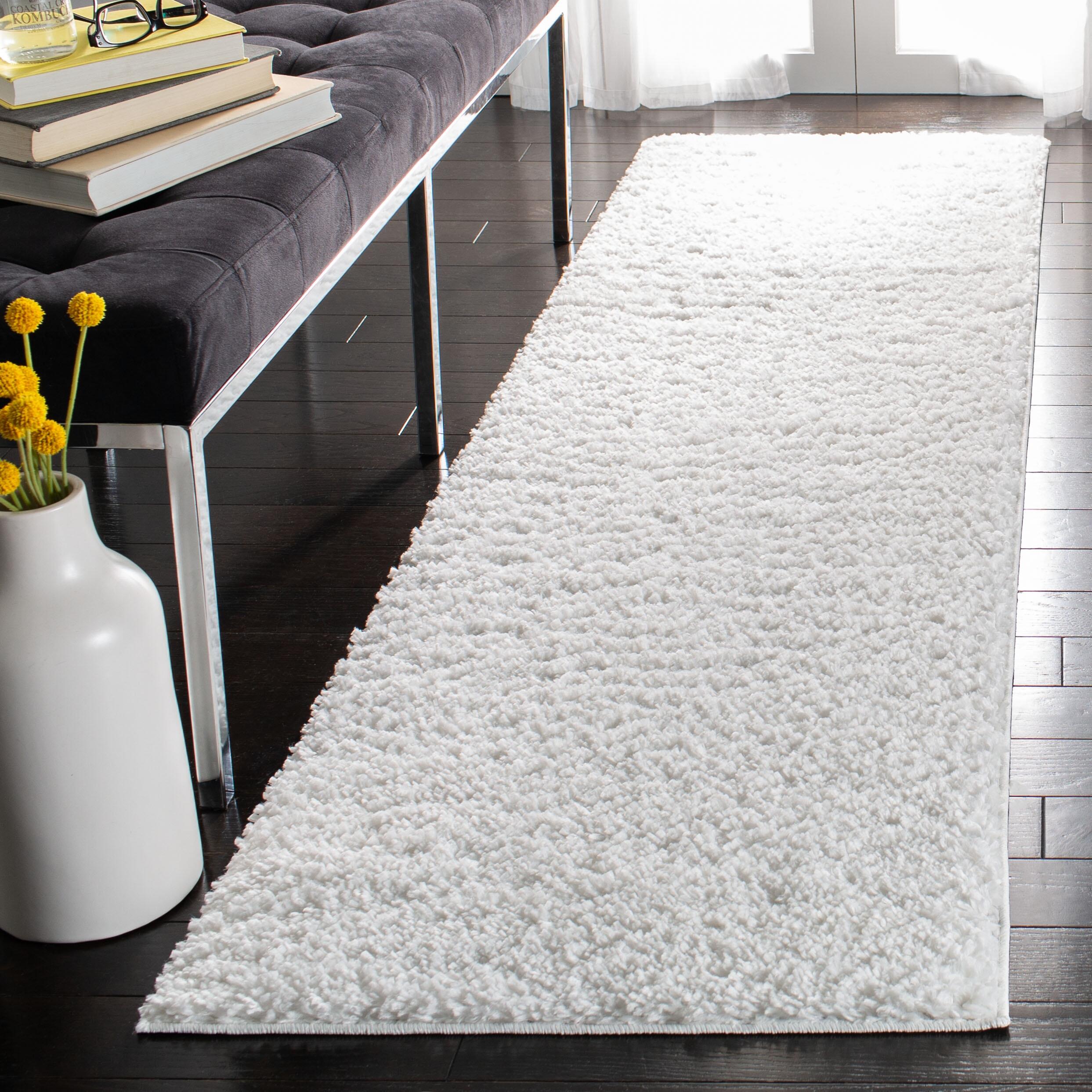 Click here for August Shag 23 x 8 Runner Rug  White prices
