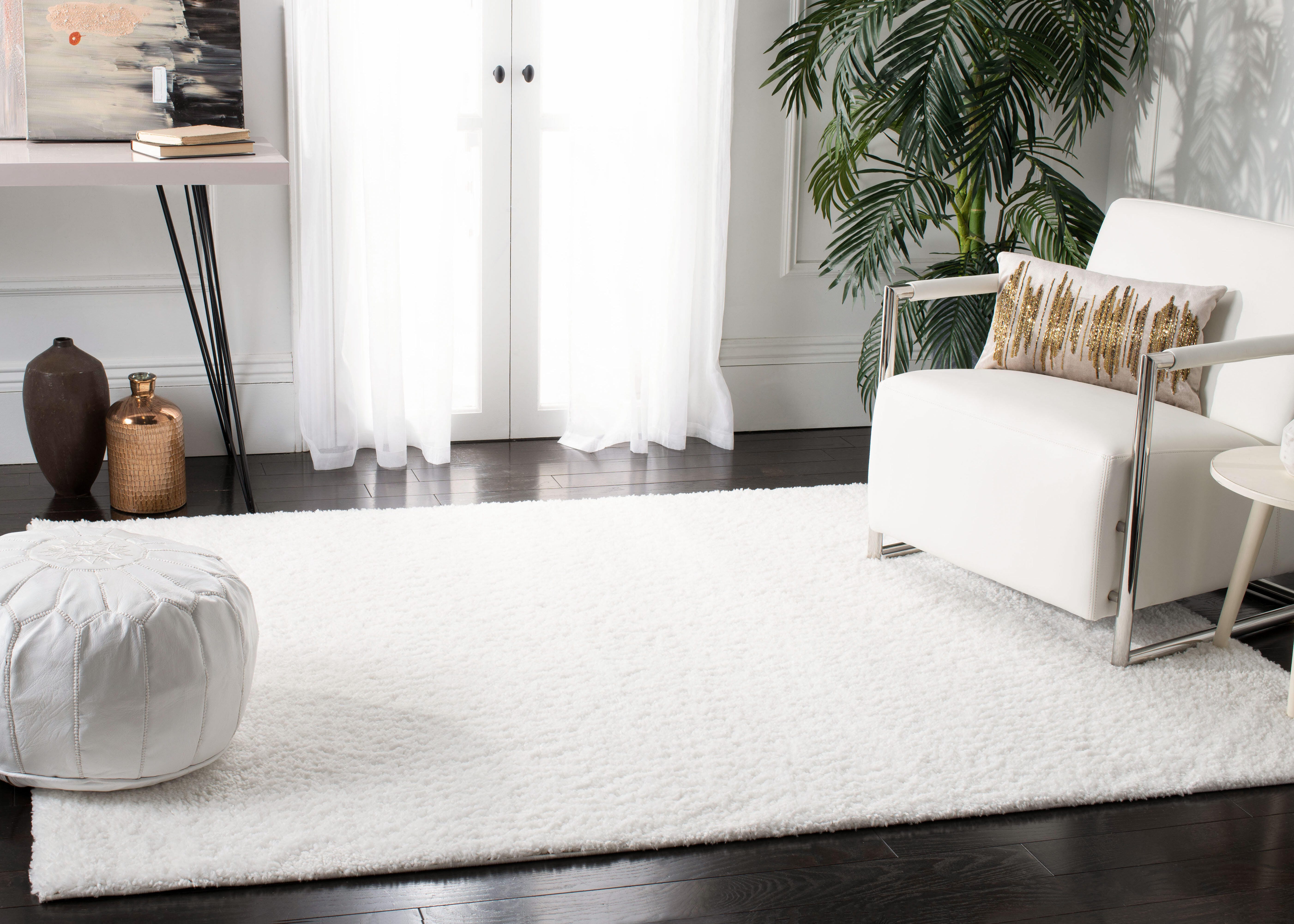 Click here for August Shag 6 x 9 Area Rug  White prices