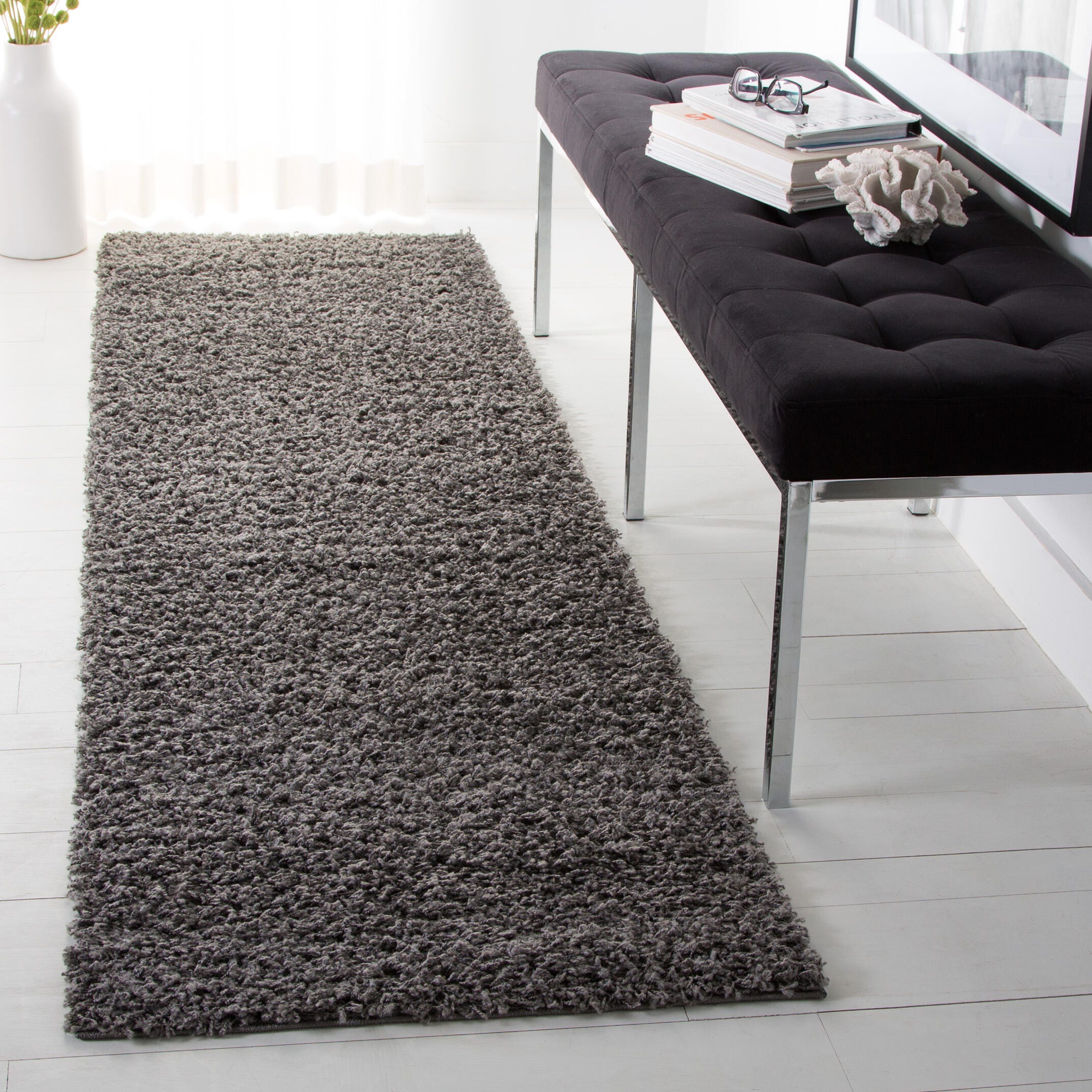 Click here for Safavieh Athens Shag 23 x 6 Runner  Charcoal prices