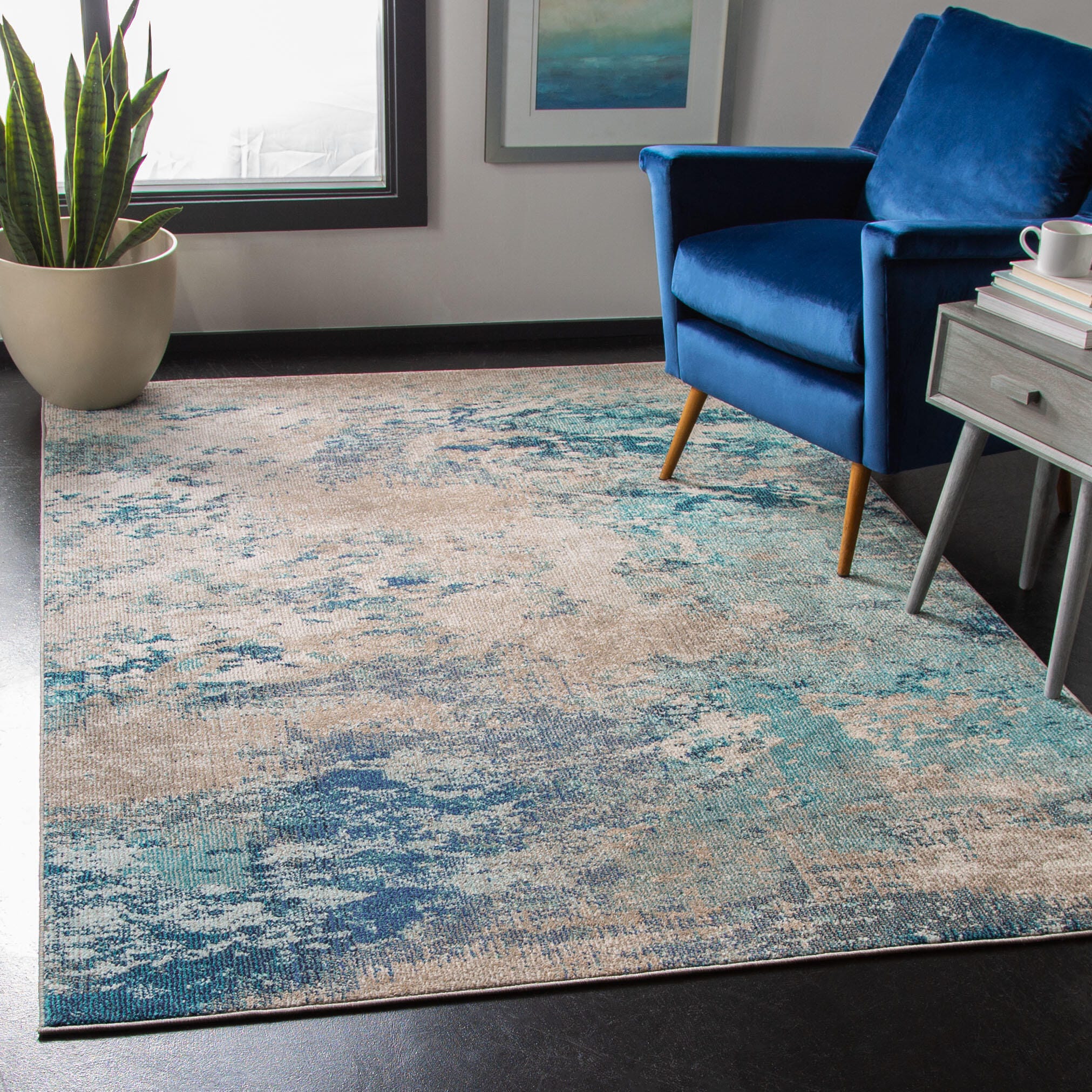 Click here for Safavieh Madison Carol 5-3 x 7-6 Area Rug  Blue prices