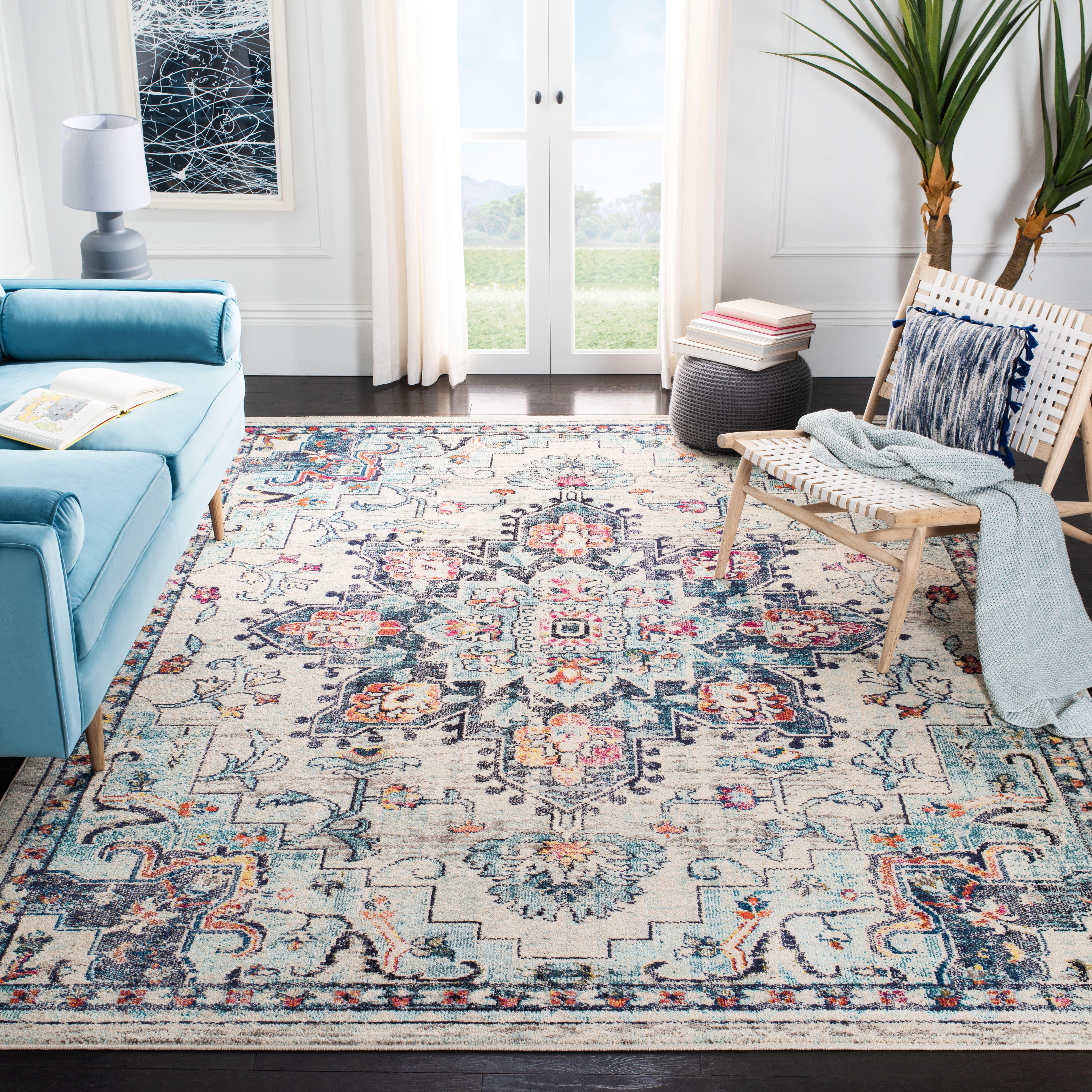 Click here for Safavieh Madison Karolina 8 x 10 Area Rug  Blue/Cr... prices