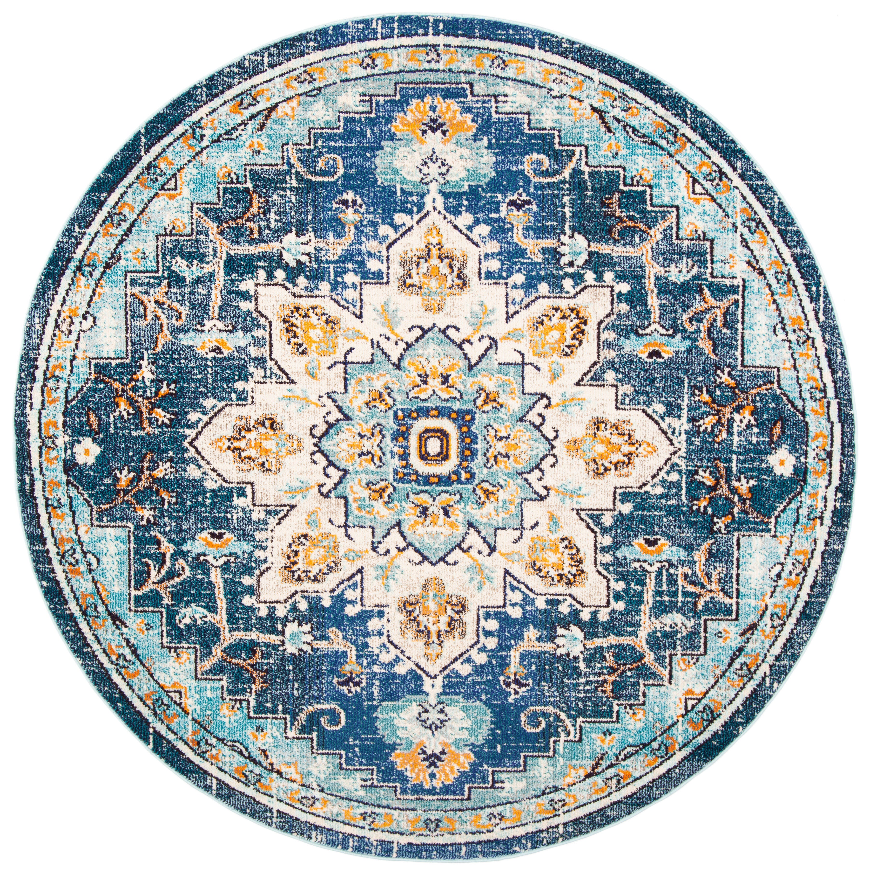 Click here for Safavieh Madison Karolina 5 x 5 Round Area Rug  Bl... prices