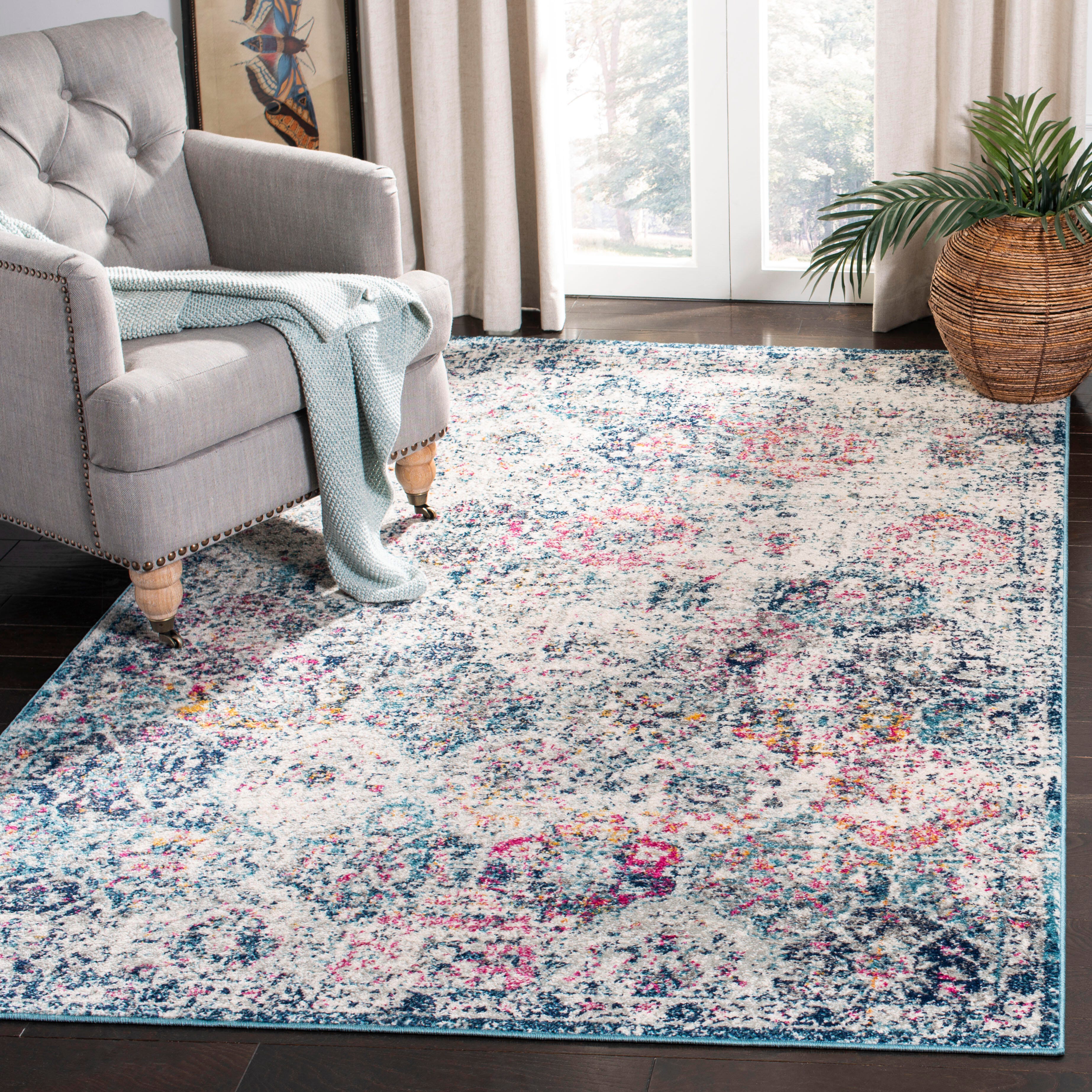 Click here for Safavieh Madison Franya 5-1 x 7-6 Area Rug  Navy/T... prices
