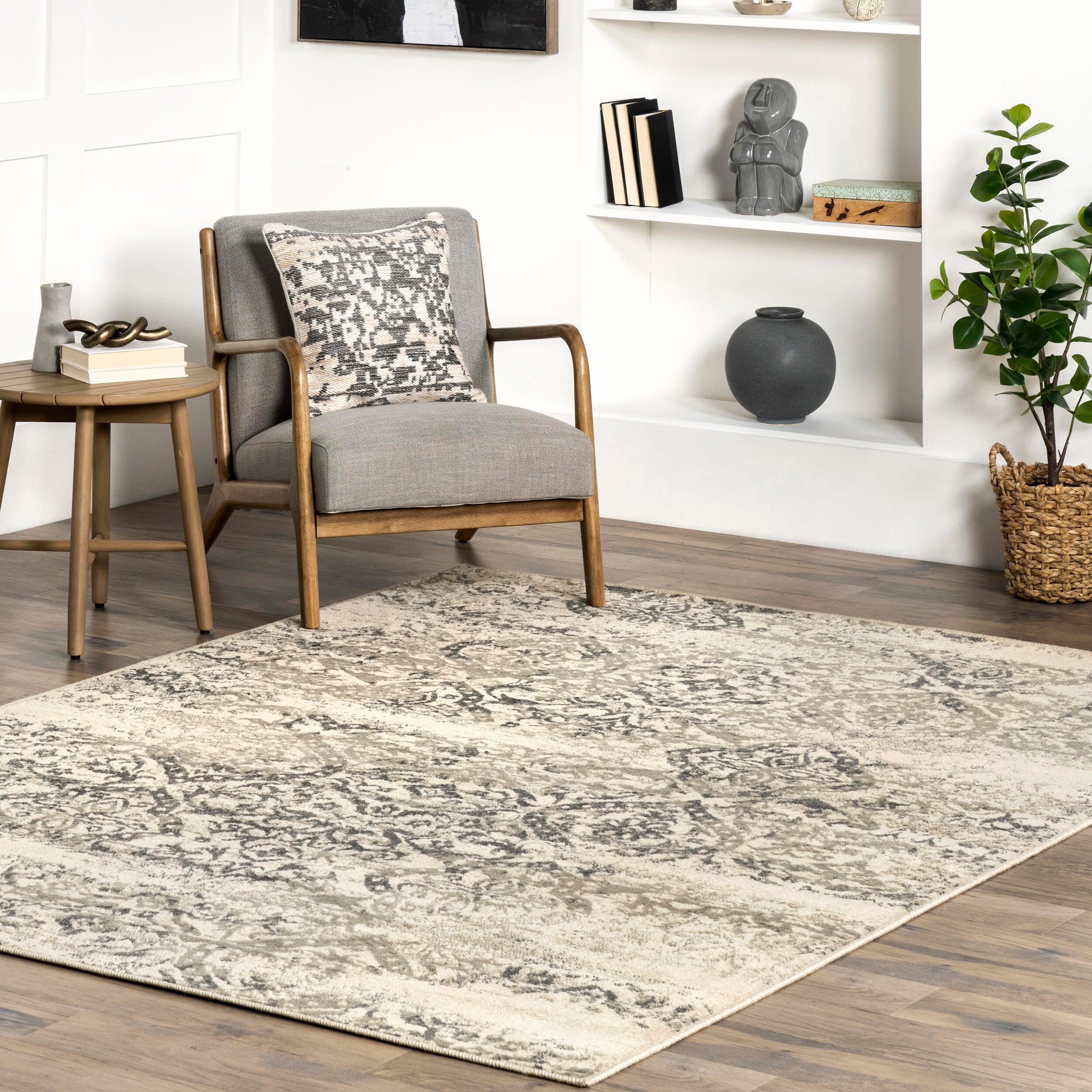 Click here for Nuloom Freja Faded Floral Area Rug  Gray prices