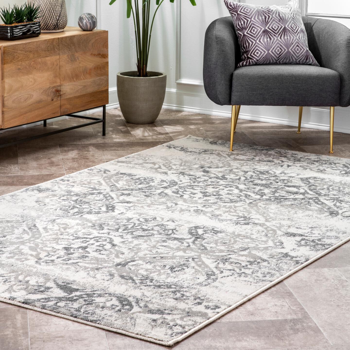 Click here for Nuloom Freja Faded Floral Area Rug  Gray prices
