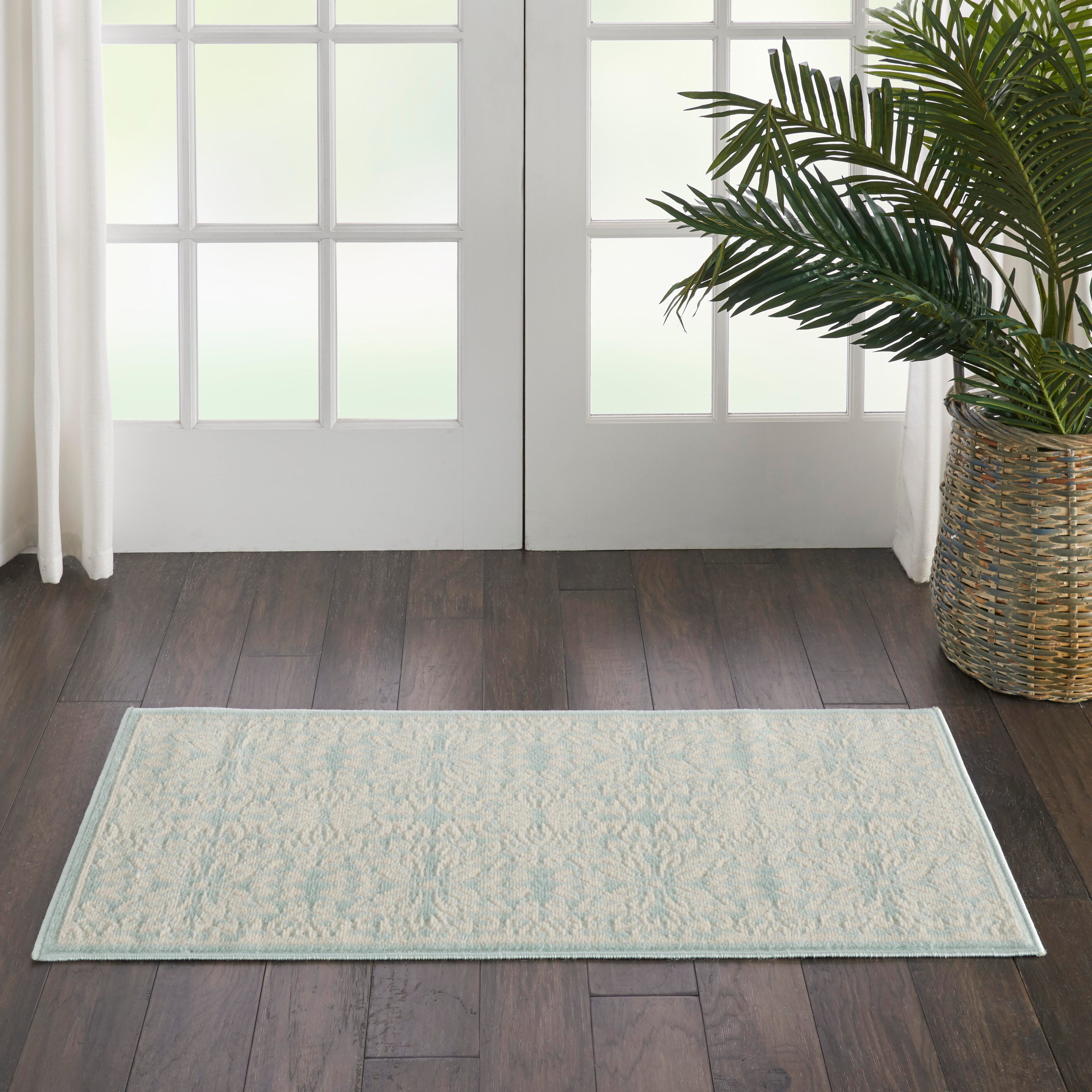 Click here for Nourison Home Jubilant 2 x 4 Ivory/Green Farmhouse... prices