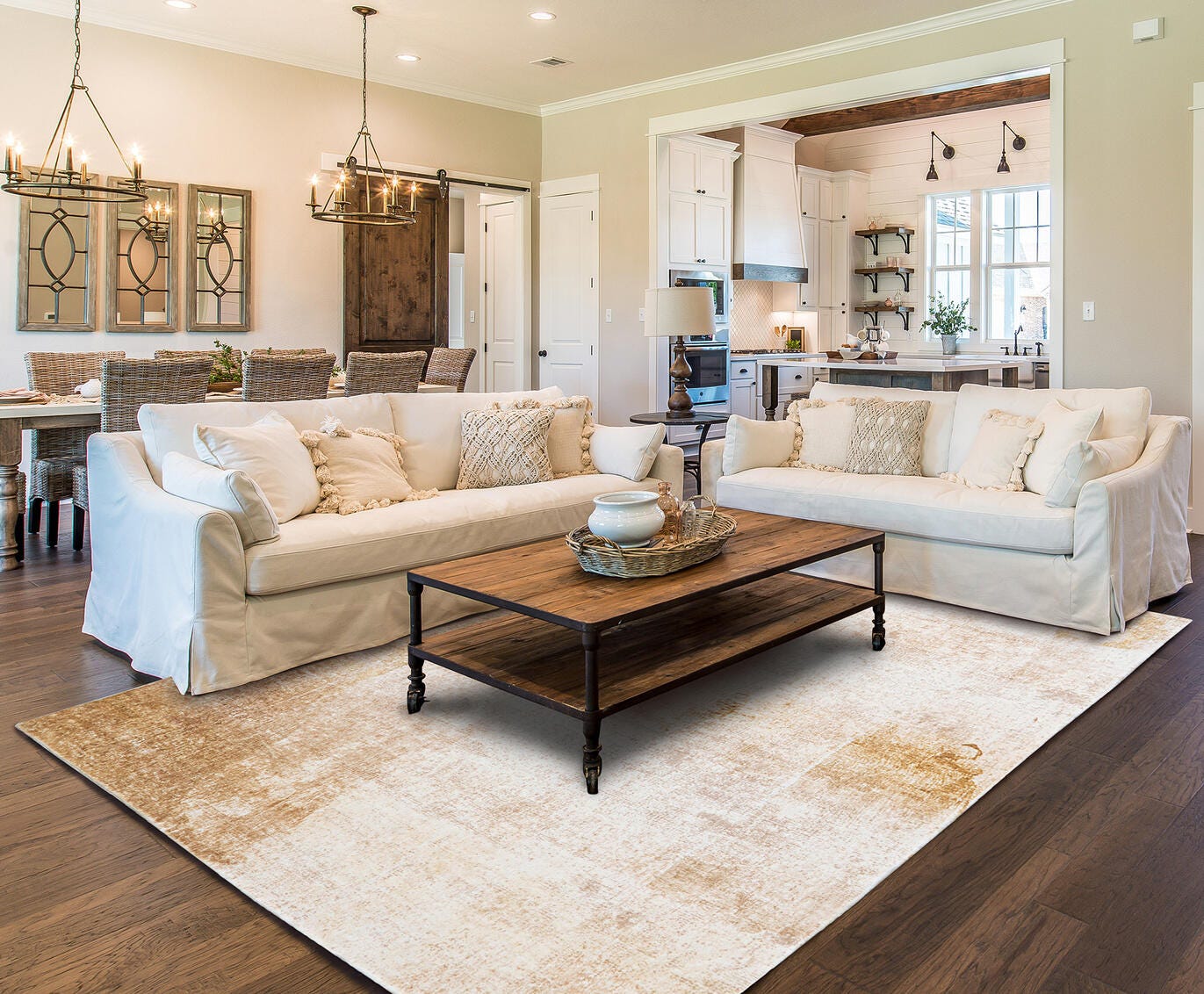 Click here for Linon Motif Printed Faux Rabbit Simone 5 X 7 Area... prices