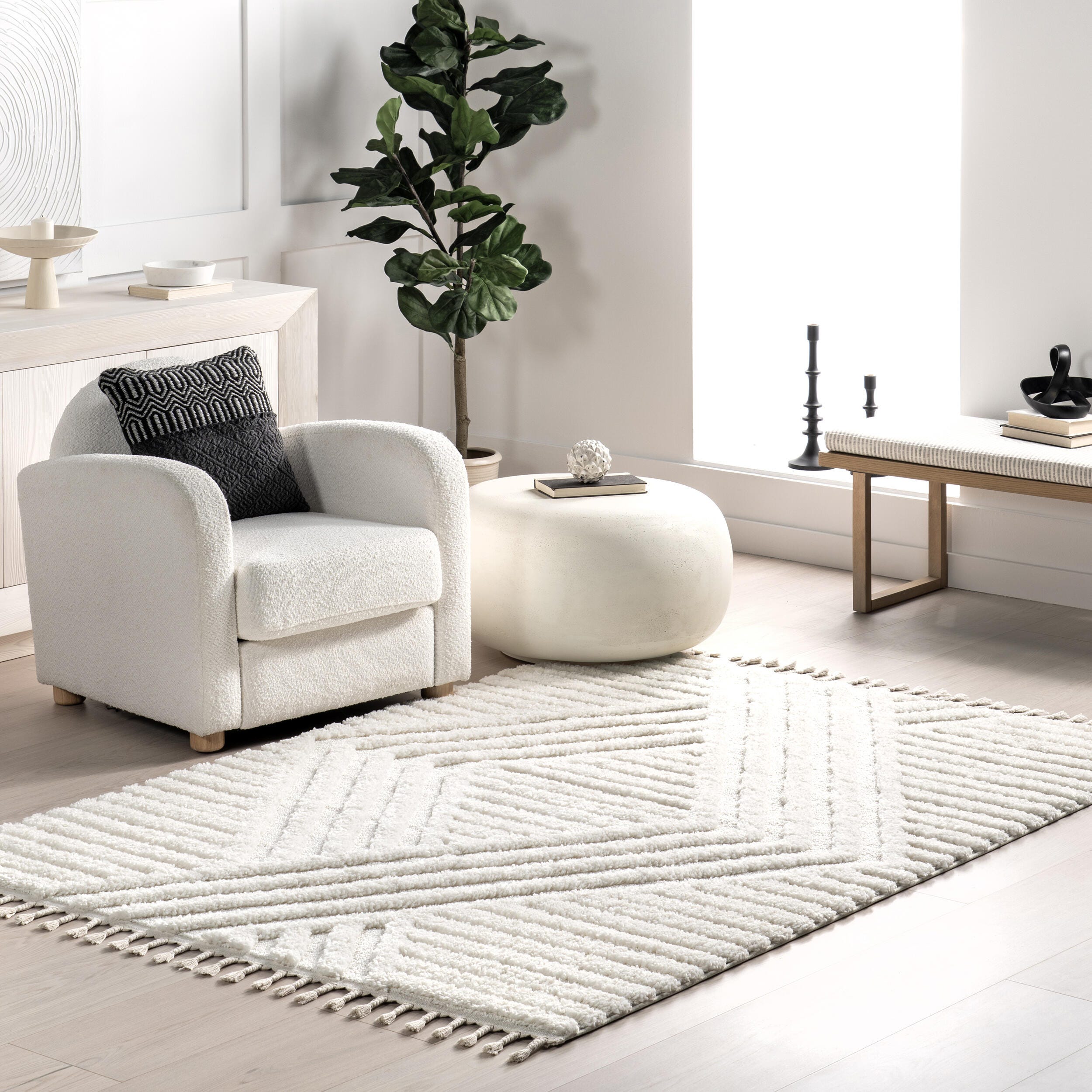 Click here for nuLOOM Risette 7 x 9 Area Rug  Ivory prices
