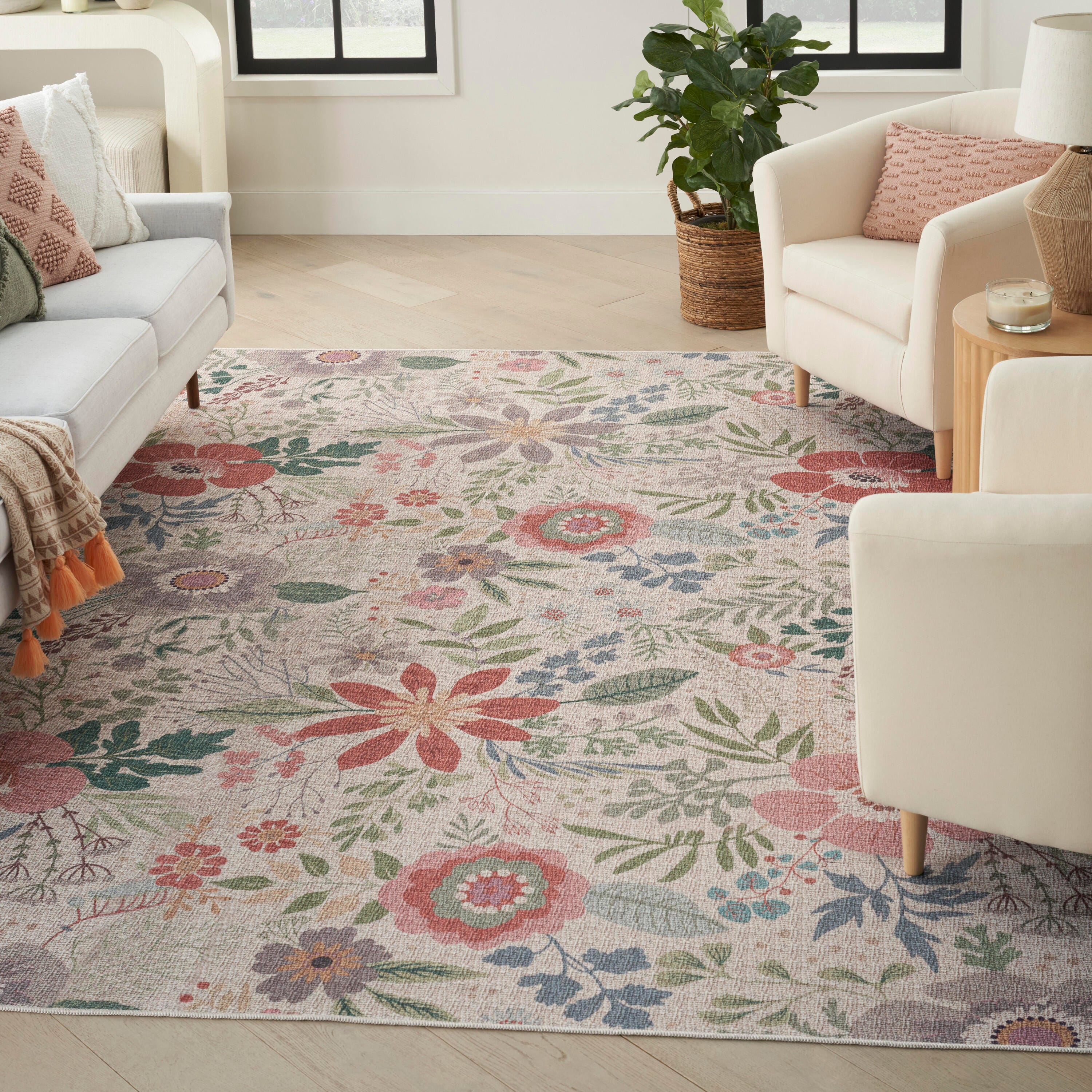 Click here for Nourison Home Elegant Washables Rug  Cream Multi prices
