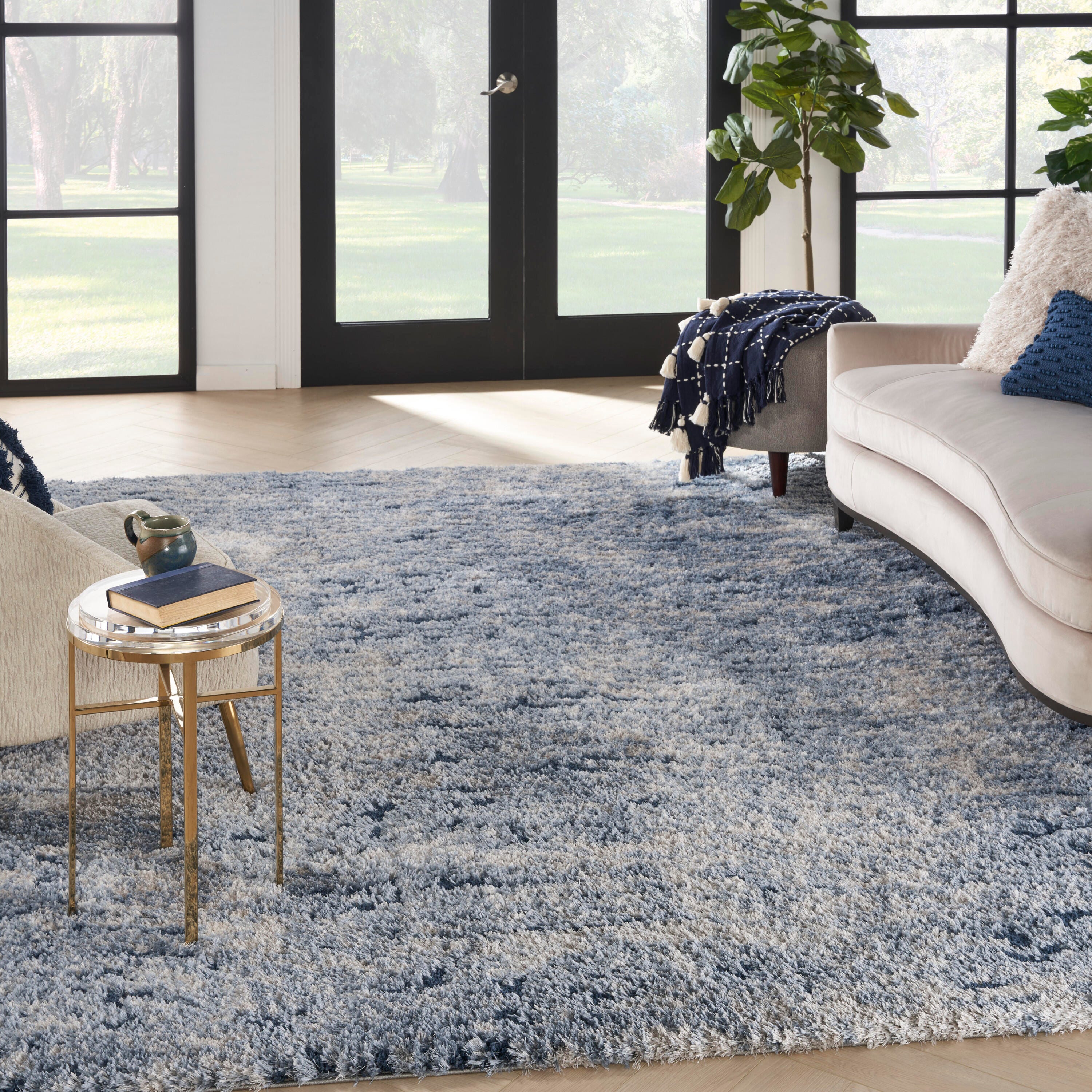 Click here for Nourison Home Waves Dreamy Shag Rug  Light Blue prices