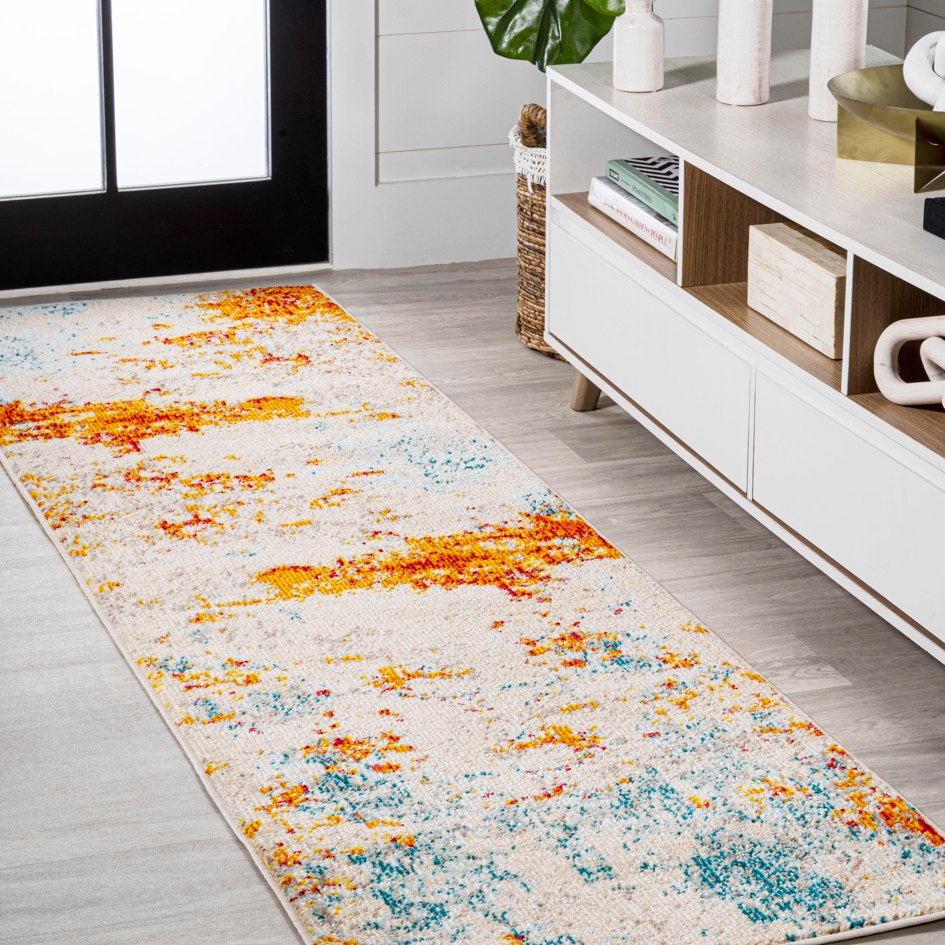 Click here for Jonathan Y Sunset Abstract Area Rug  Orange/Multi prices