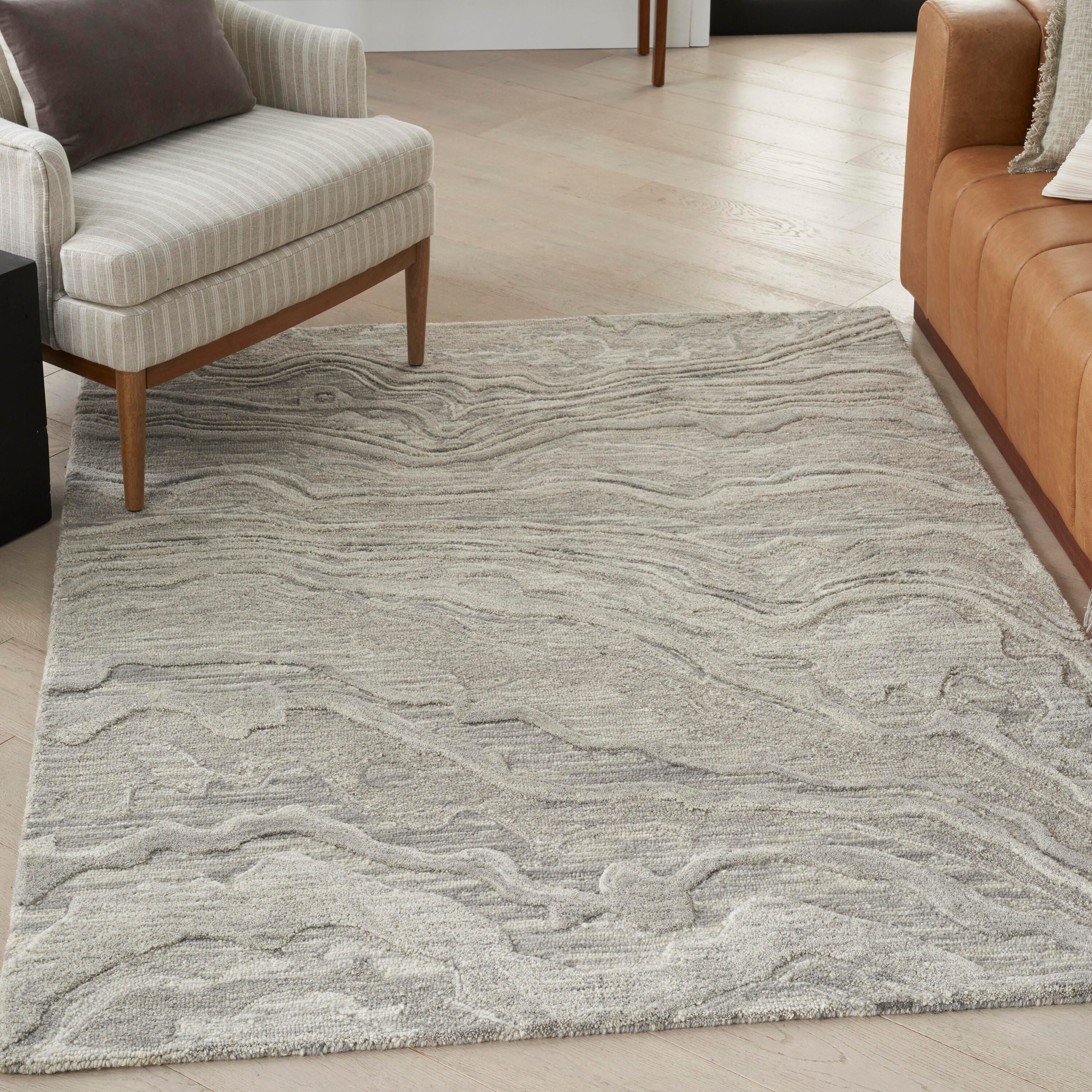 Click here for Nourison Home Graceful Area Rug 4 x 6  Gray prices