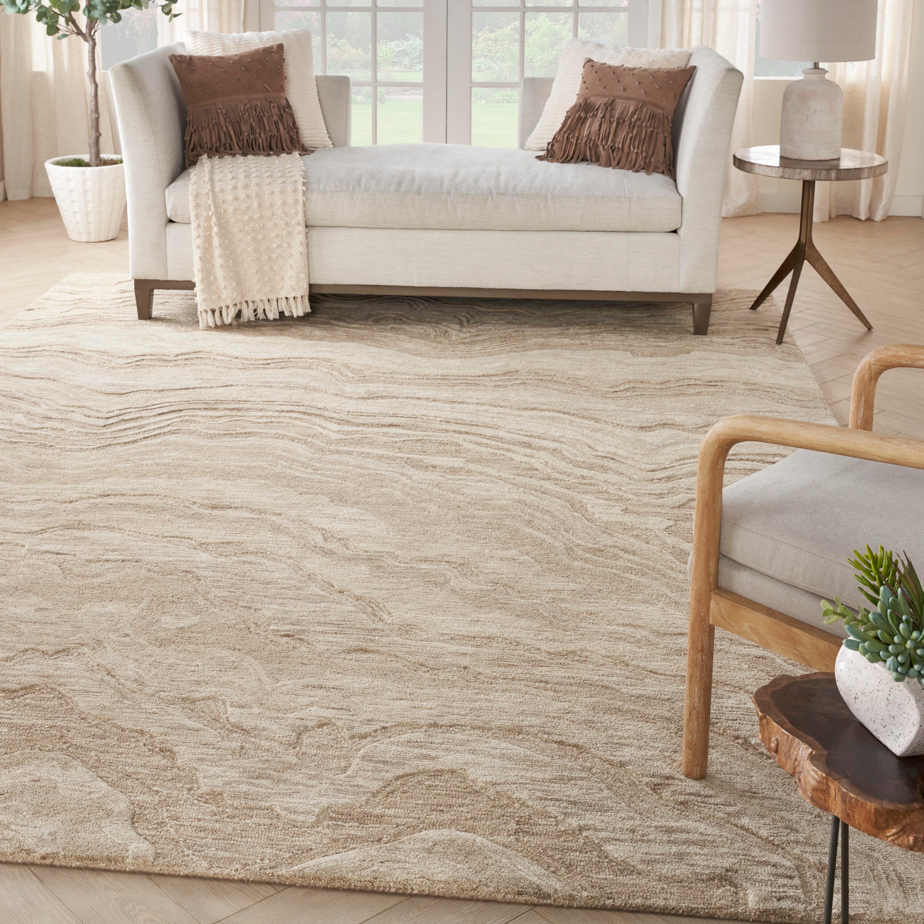 Click here for Nourison Home Graceful Area Rug 9 x 12  Taupe prices