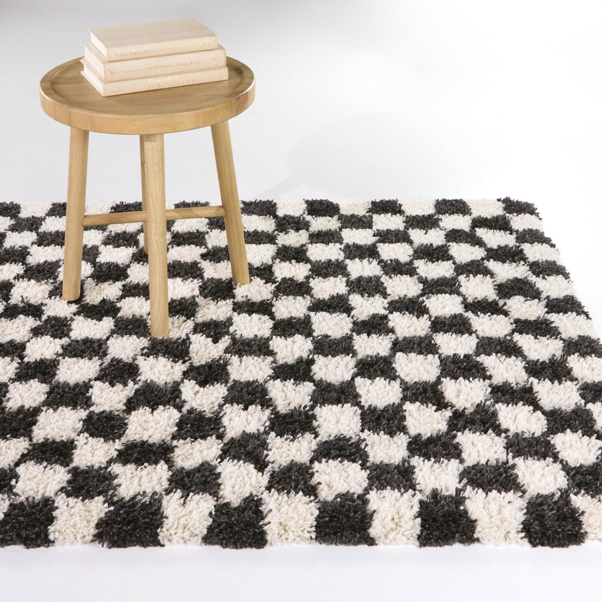 Click here for Mackie Checkered Shag 7 10 x 10 Area Rug  Charcoal prices