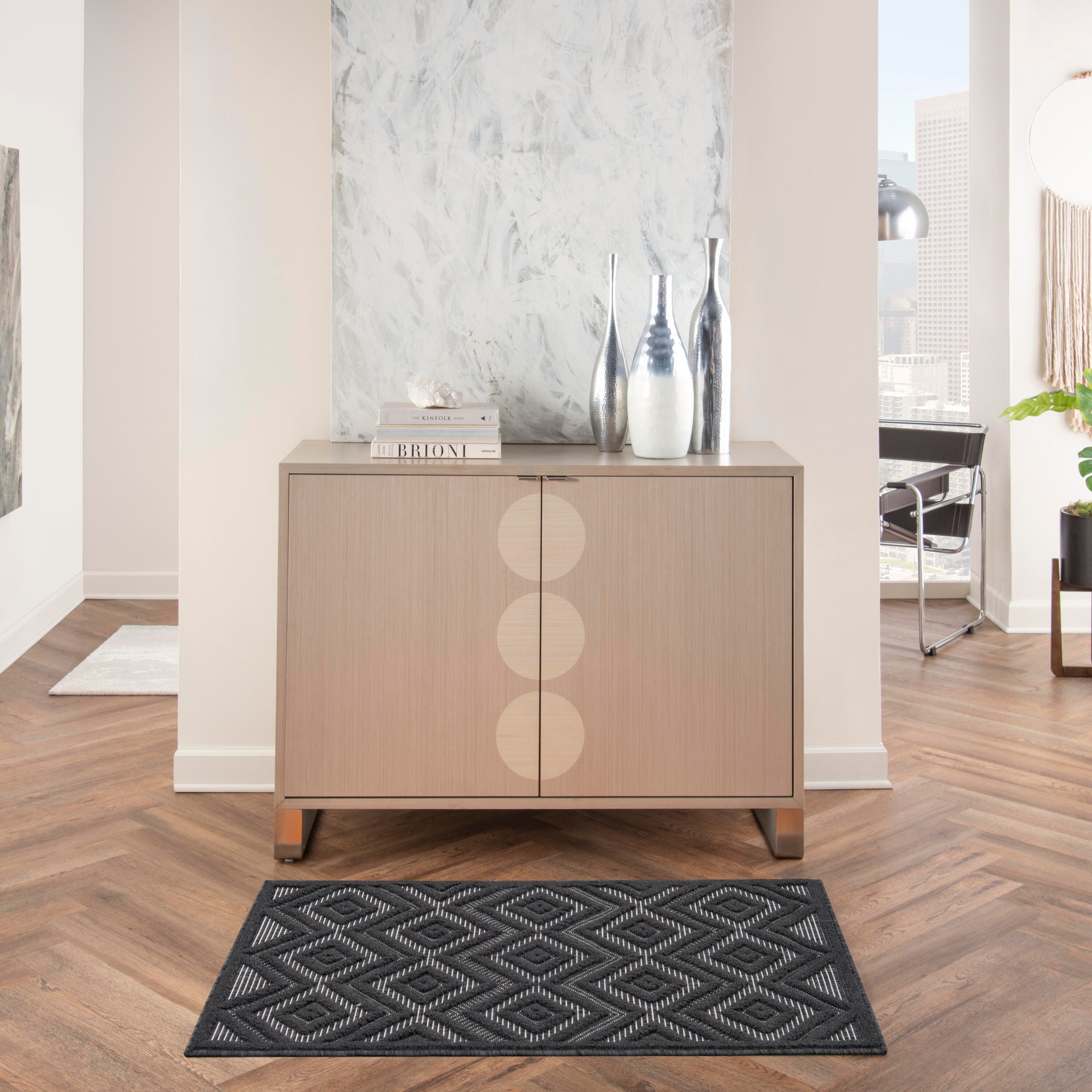 Click here for Nourison Home Versa 2 x 4 Area Rug  Charcoal Black prices