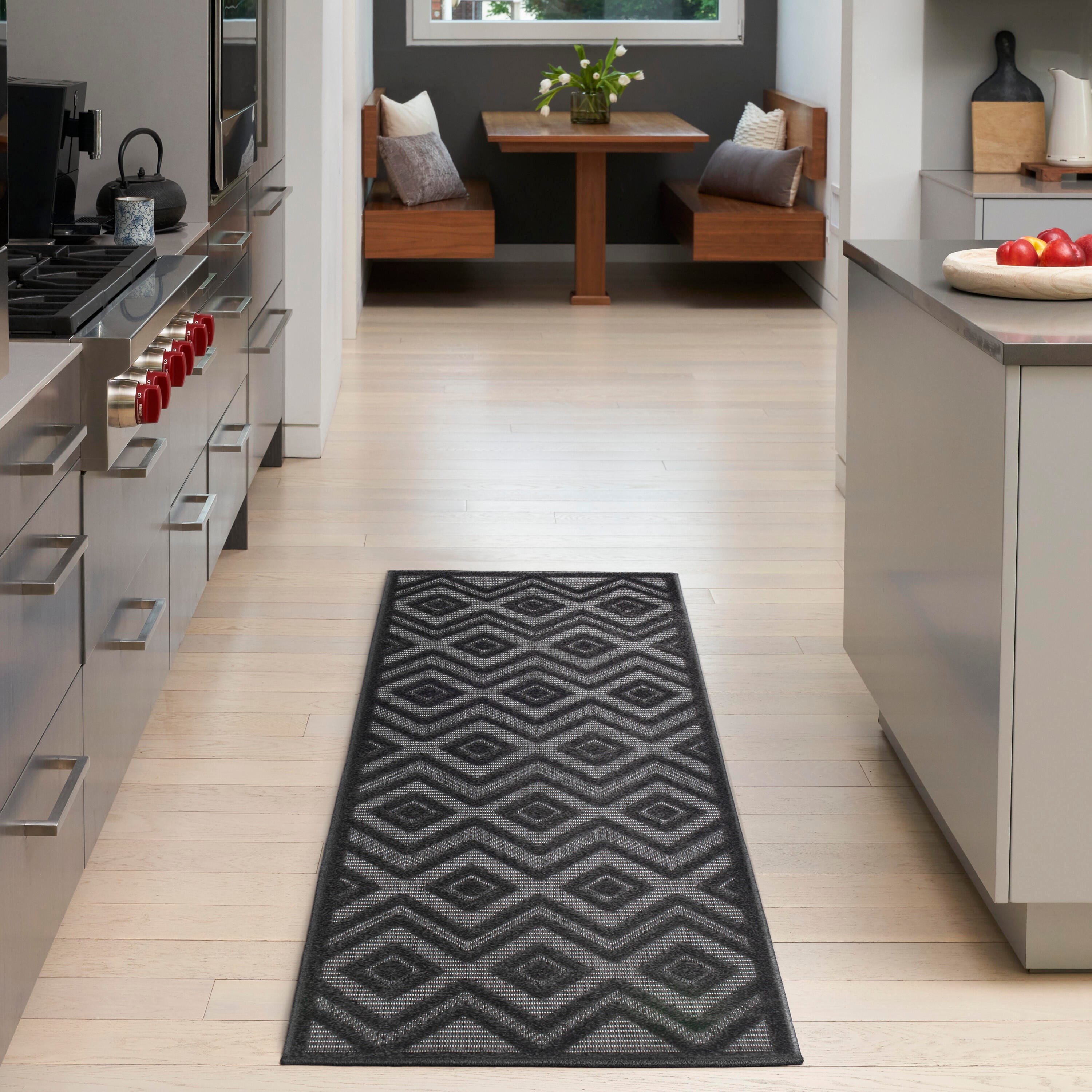 Click here for Nourison Home Versa 2 x 6 Area Rug  Charcoal Black prices