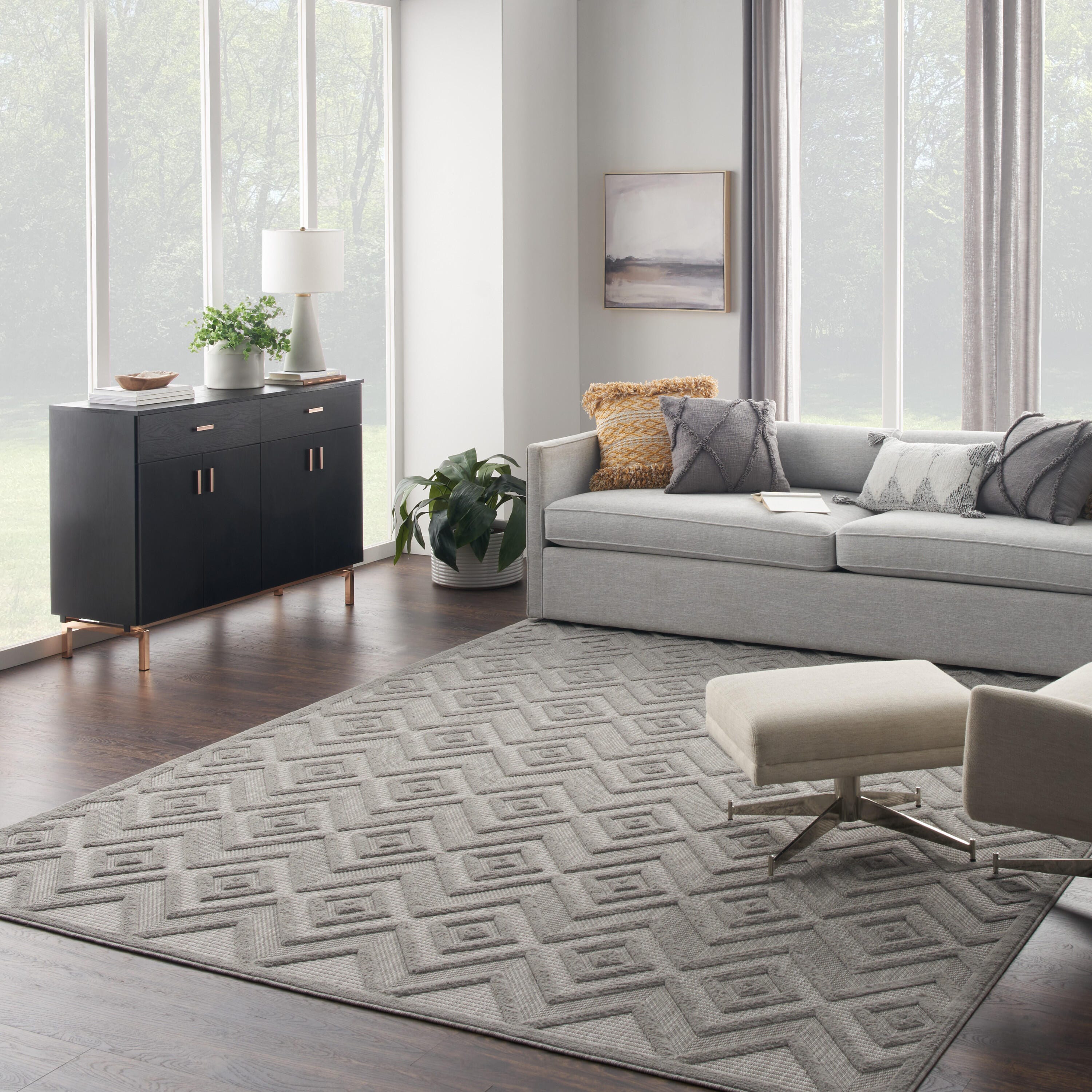 Click here for Nourison Home Versa 7 x 10 Area Rug  Silver/Gray prices