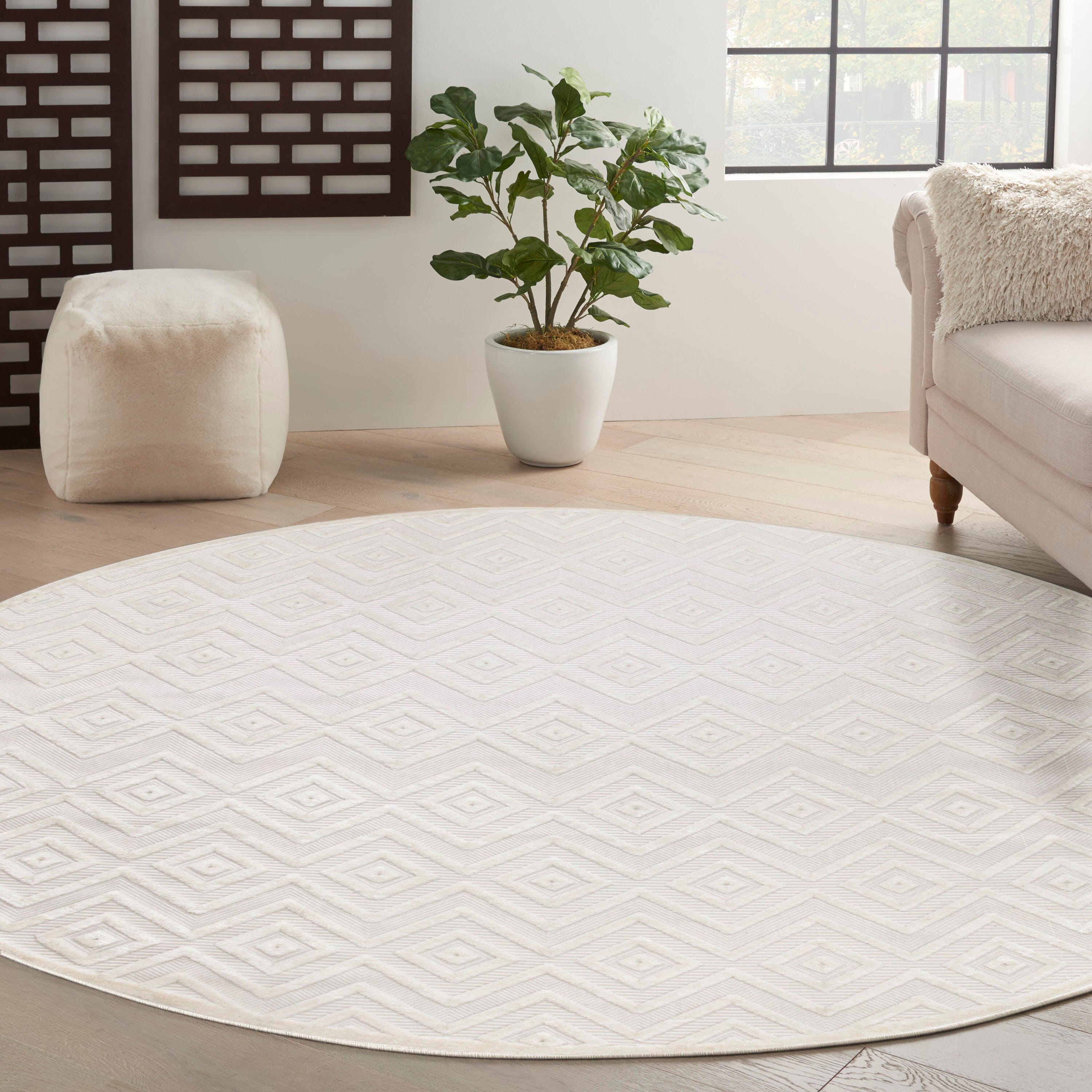 Click here for Nourison Home Versa 8 Area Rug  Ivory/White prices