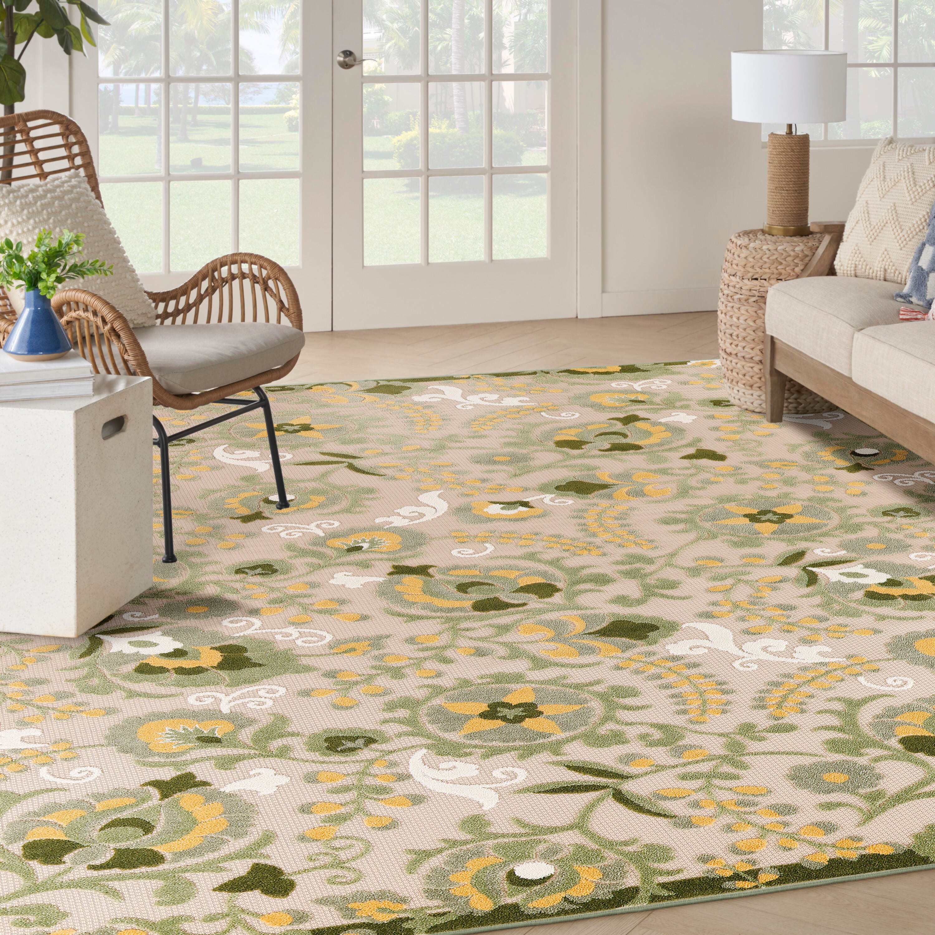Click here for Nourison Home Splash 12 X 15 Leafy Vines Indoor/Ou... prices