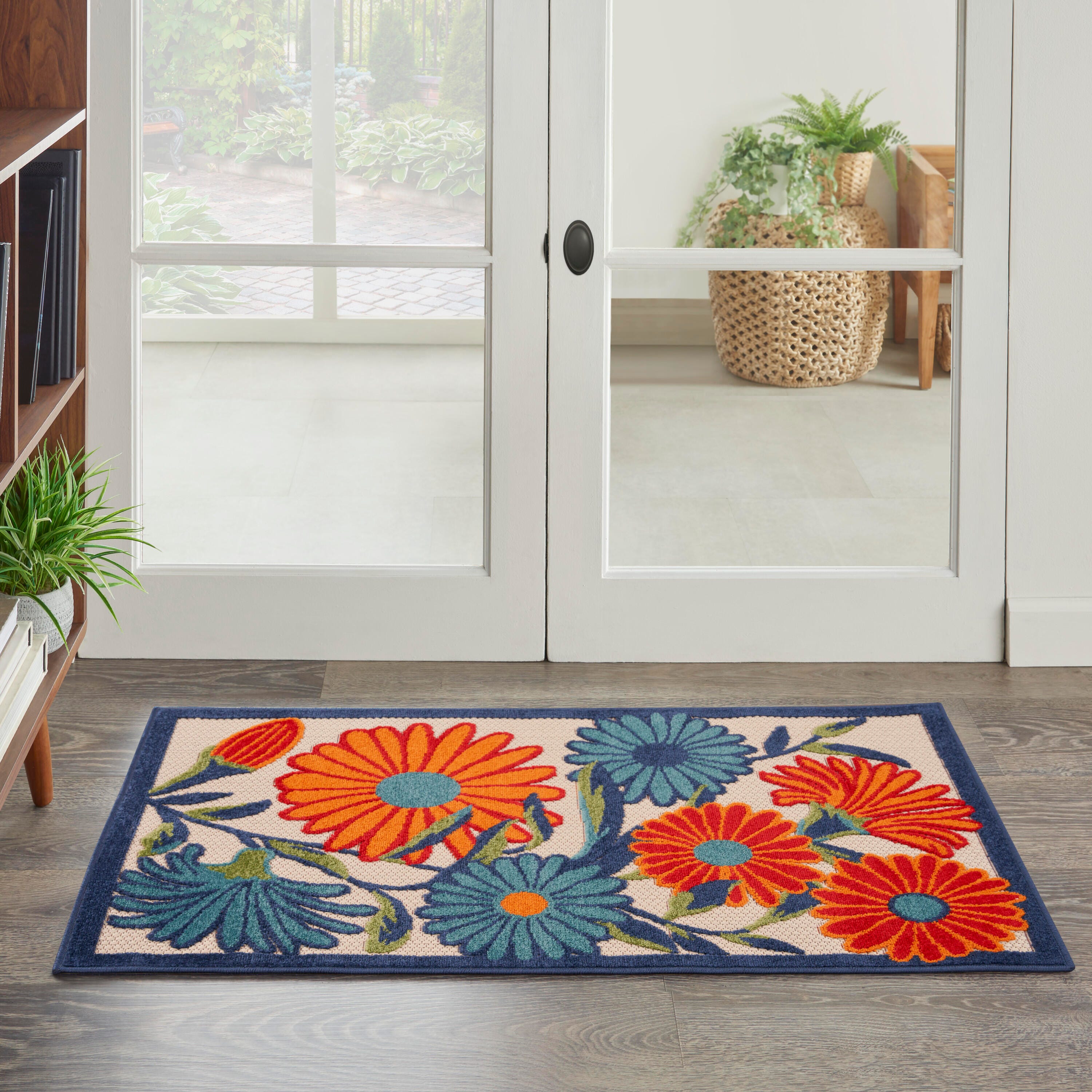 Click here for Nourison Home Splash 28 X 4 Daisy Floral Area Rug... prices