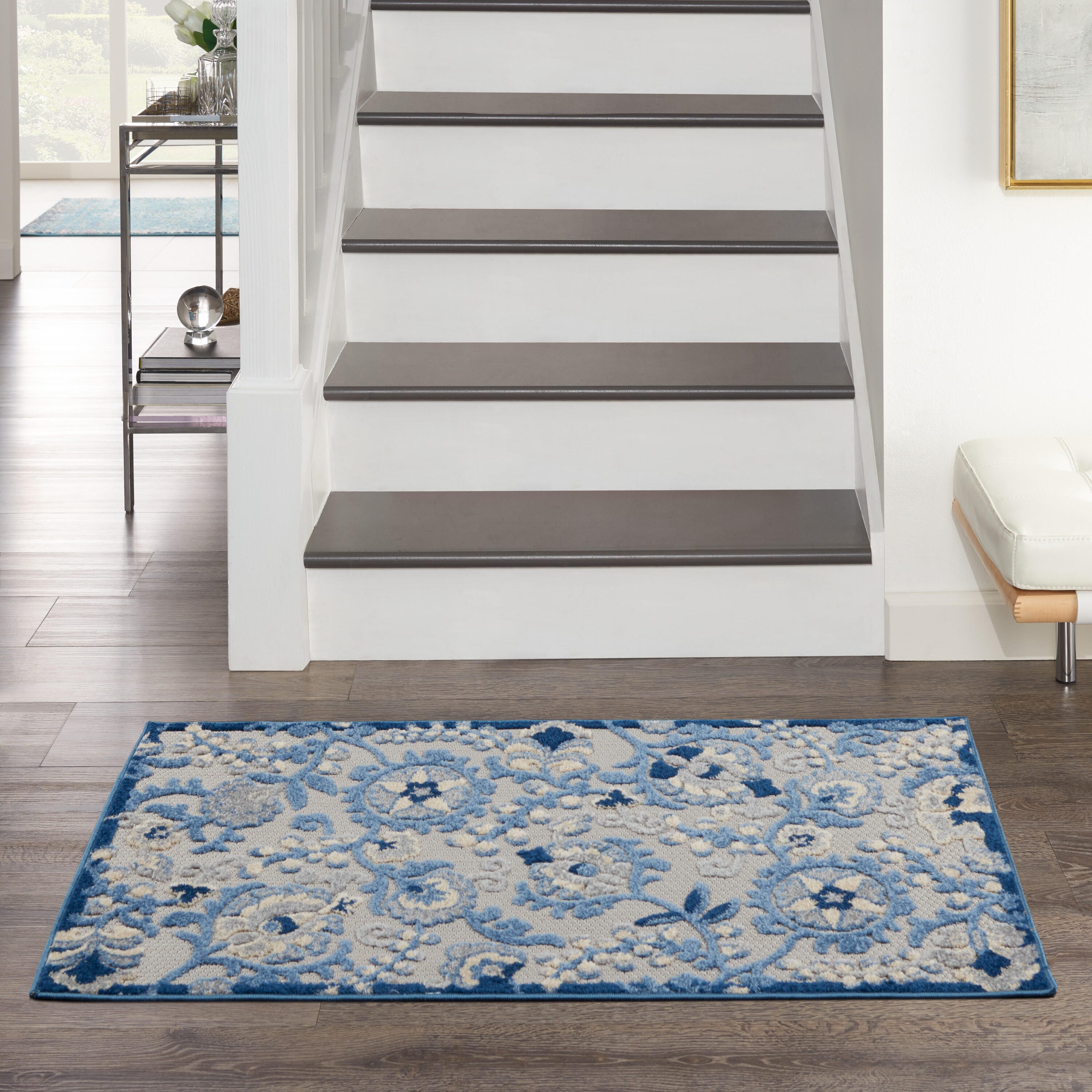 Click here for Nourison Home Splash 3 X 5 Leafy Vines Area Rug  B... prices