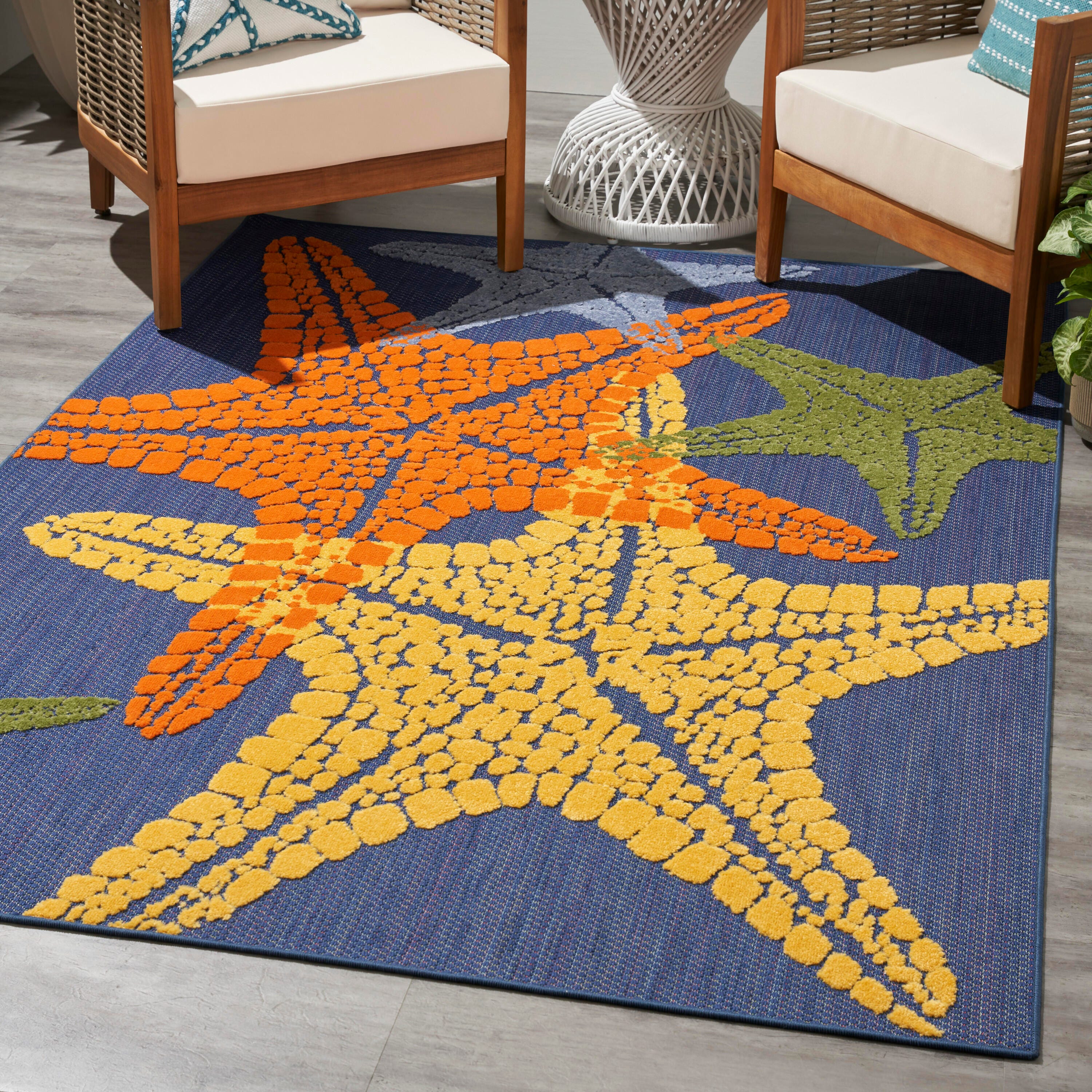 Click here for Nourison Home Splash 36 X 56 Starfish Indoor/Outdo... prices