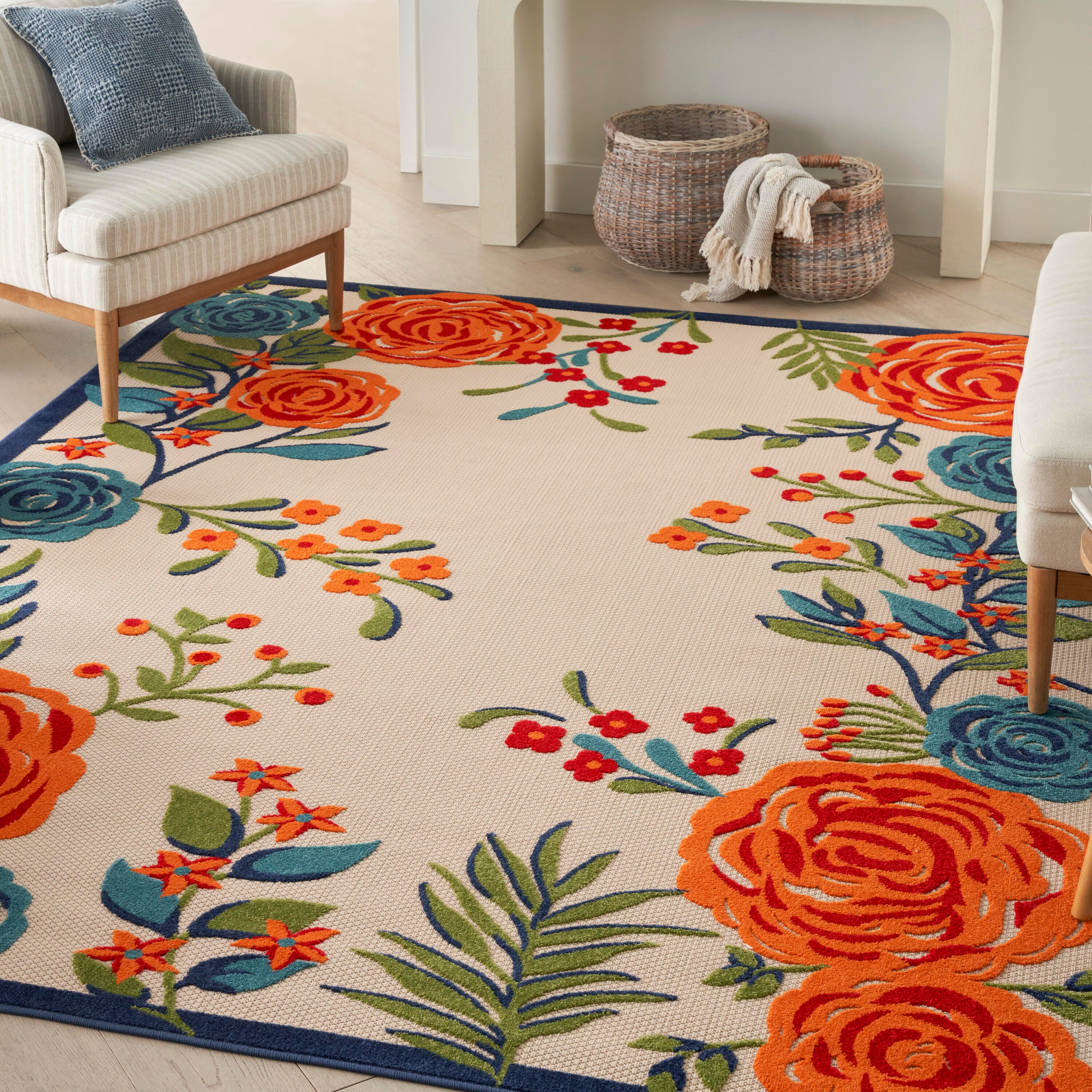 Click here for Nourison Home Splash 36 X 56 Rose Floral Area Rug... prices