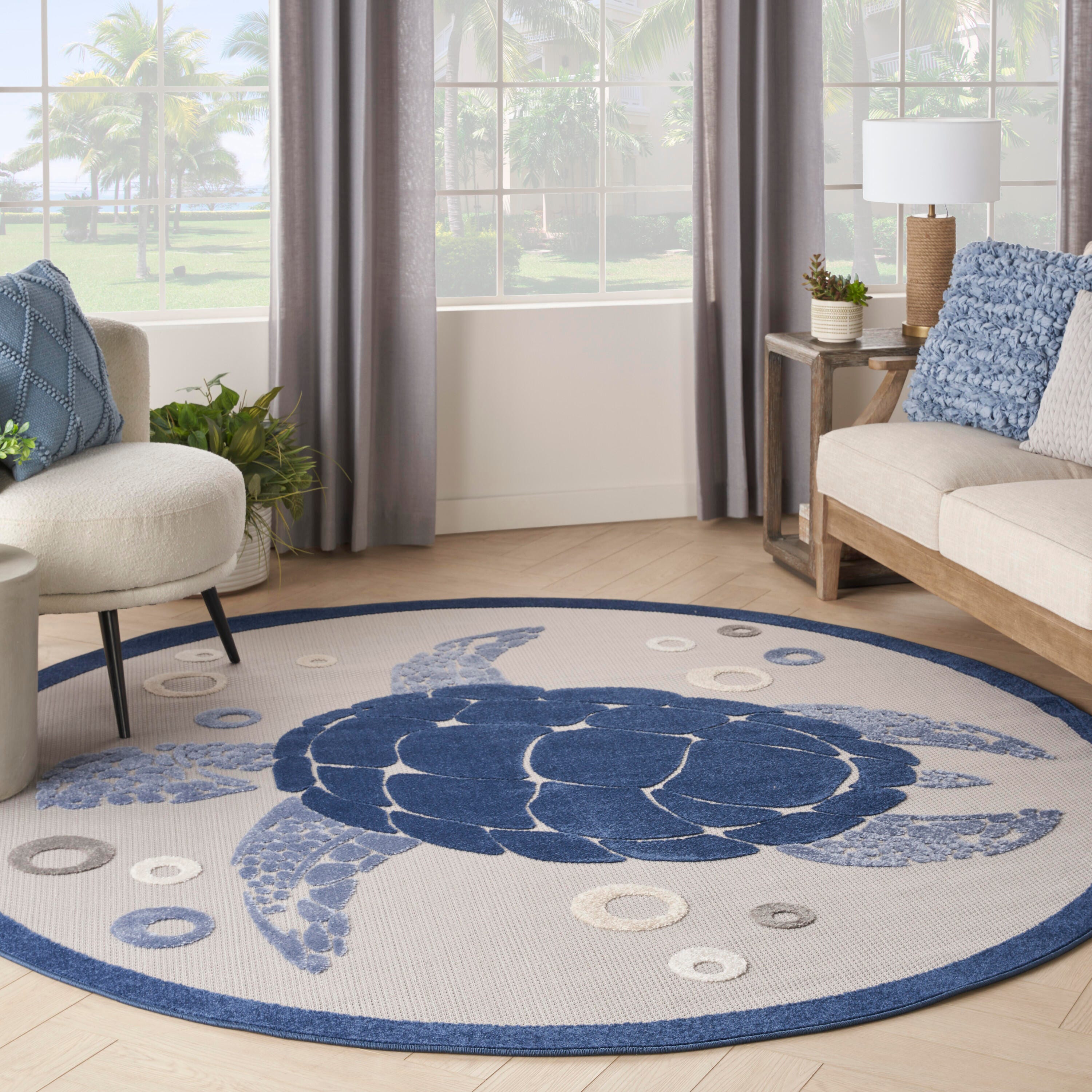 Click here for Nourison Home Splash 53 X Round Motif Area Rug  Na... prices