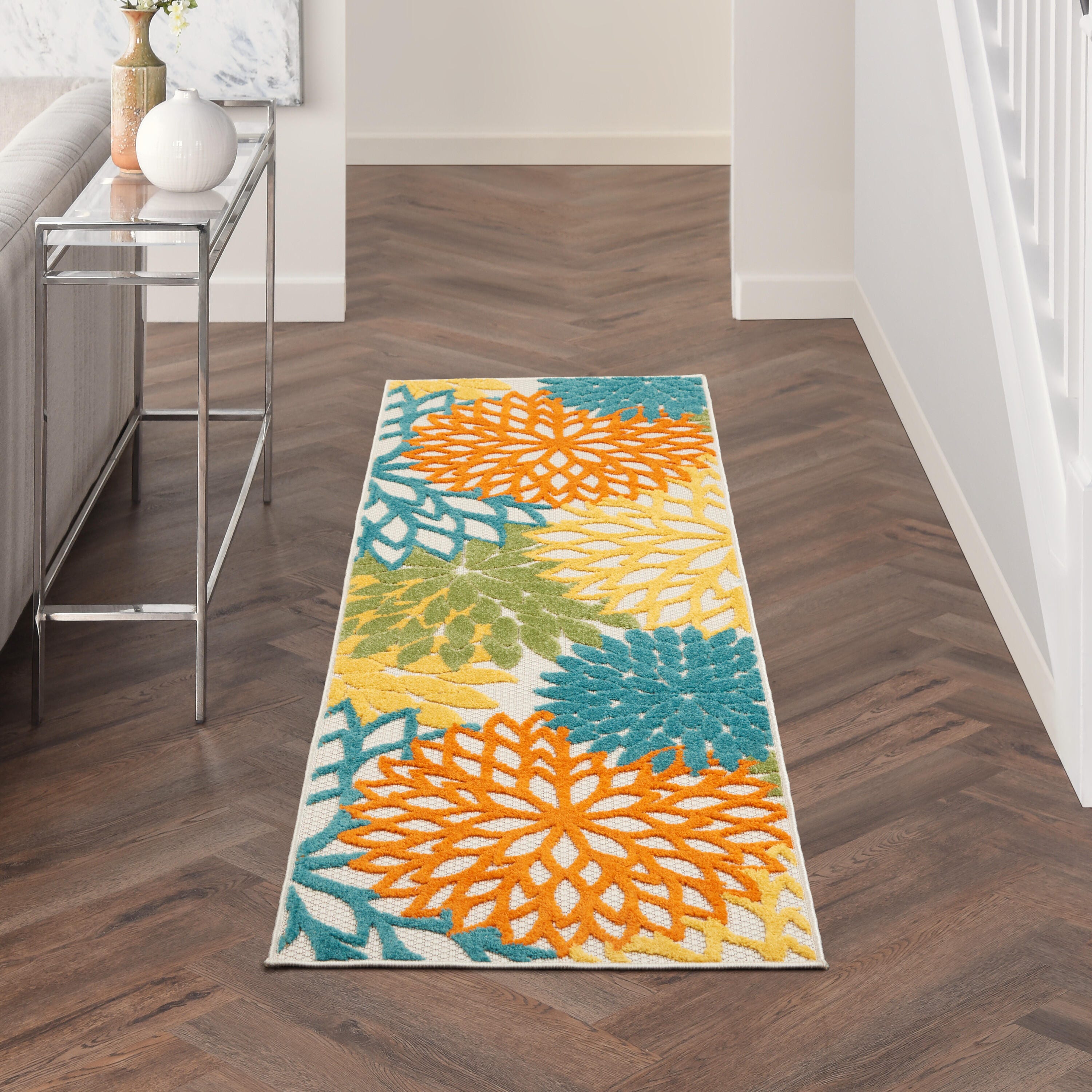 Click here for Nourison Home Splash 23 X 8 Dahlia Floral Area Rug... prices