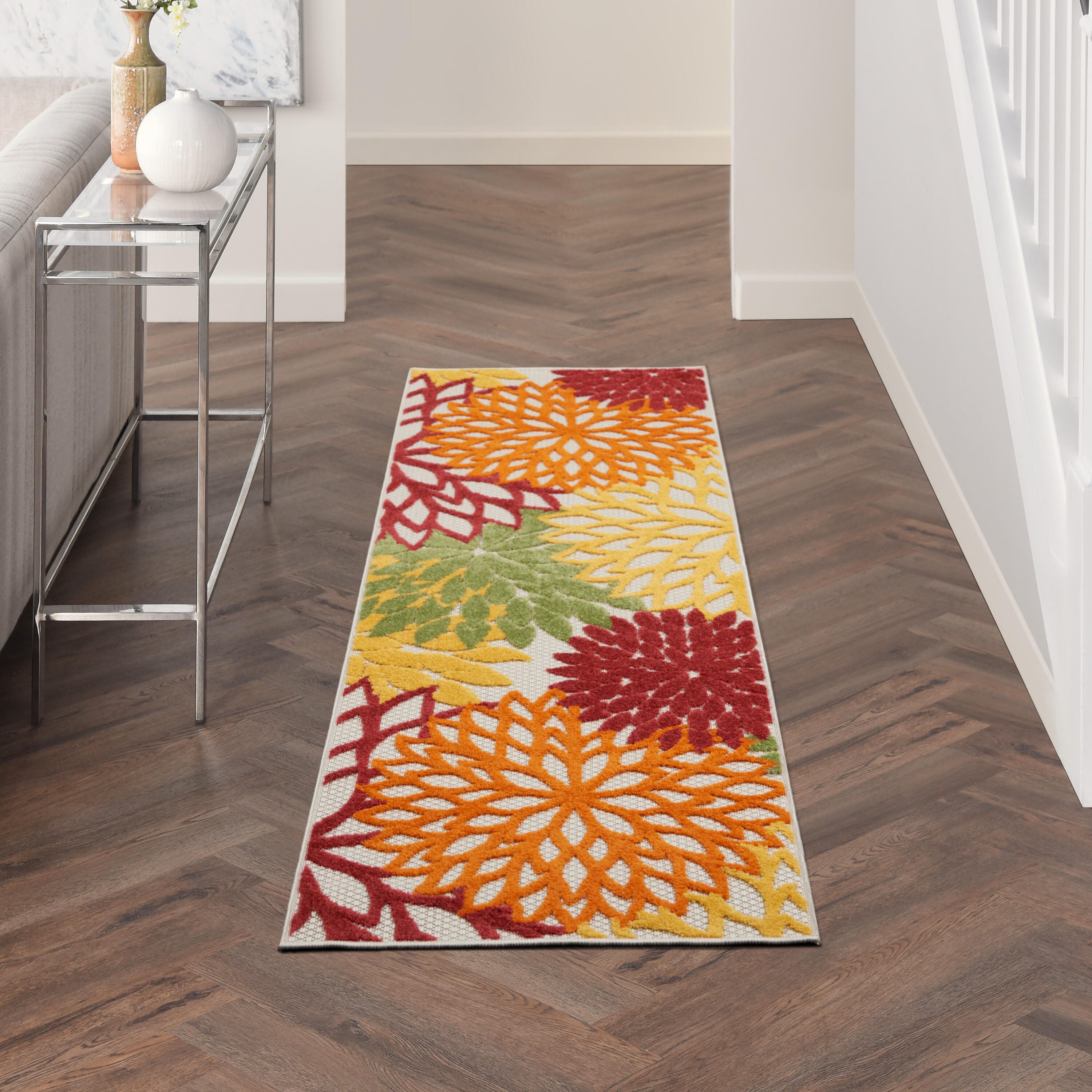 Click here for Nourison Home Splash 23 X 8 Dahlia Floral Area Rug... prices