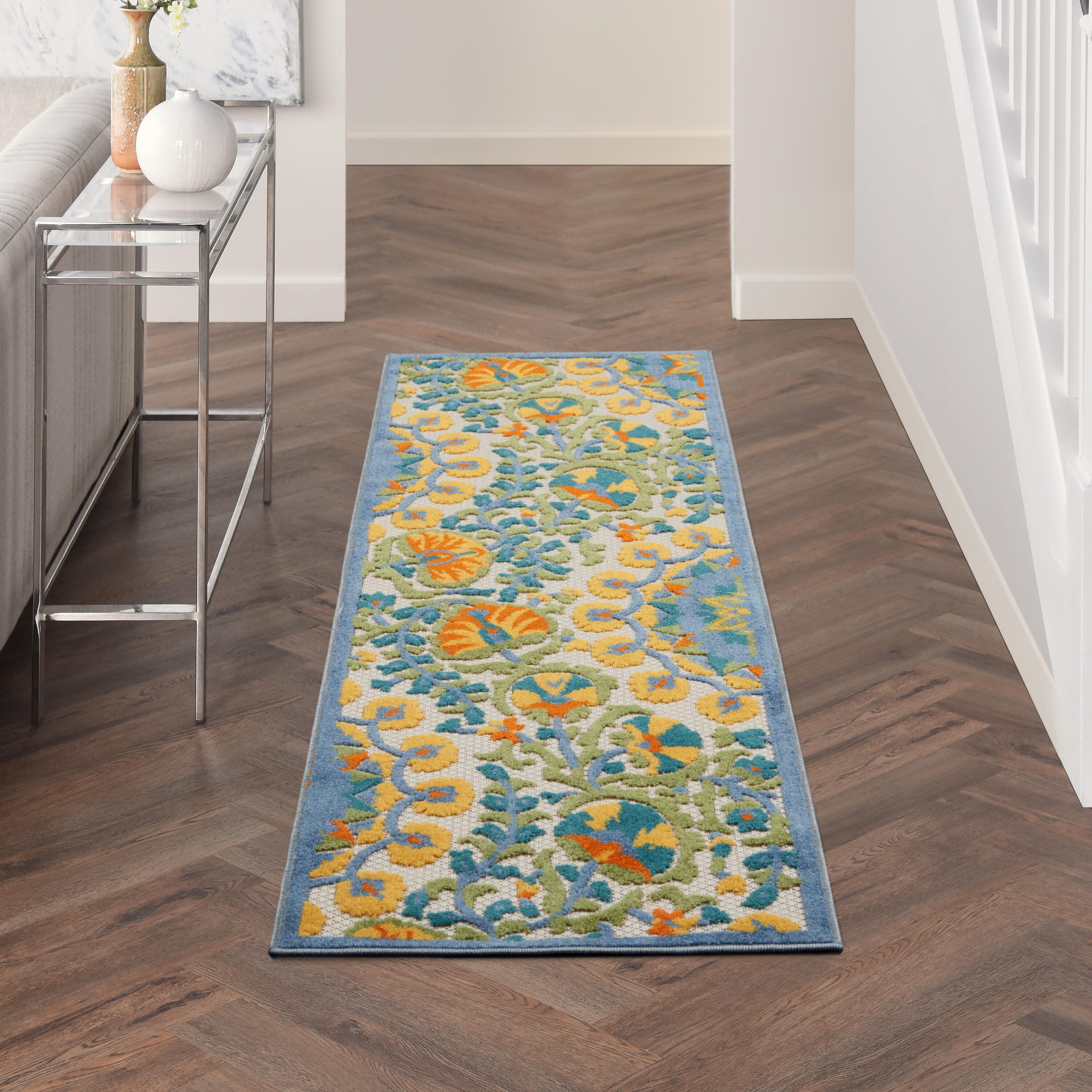 Click here for Nourison Home Splash 23 X 8 Petals Area Rug  Multi prices