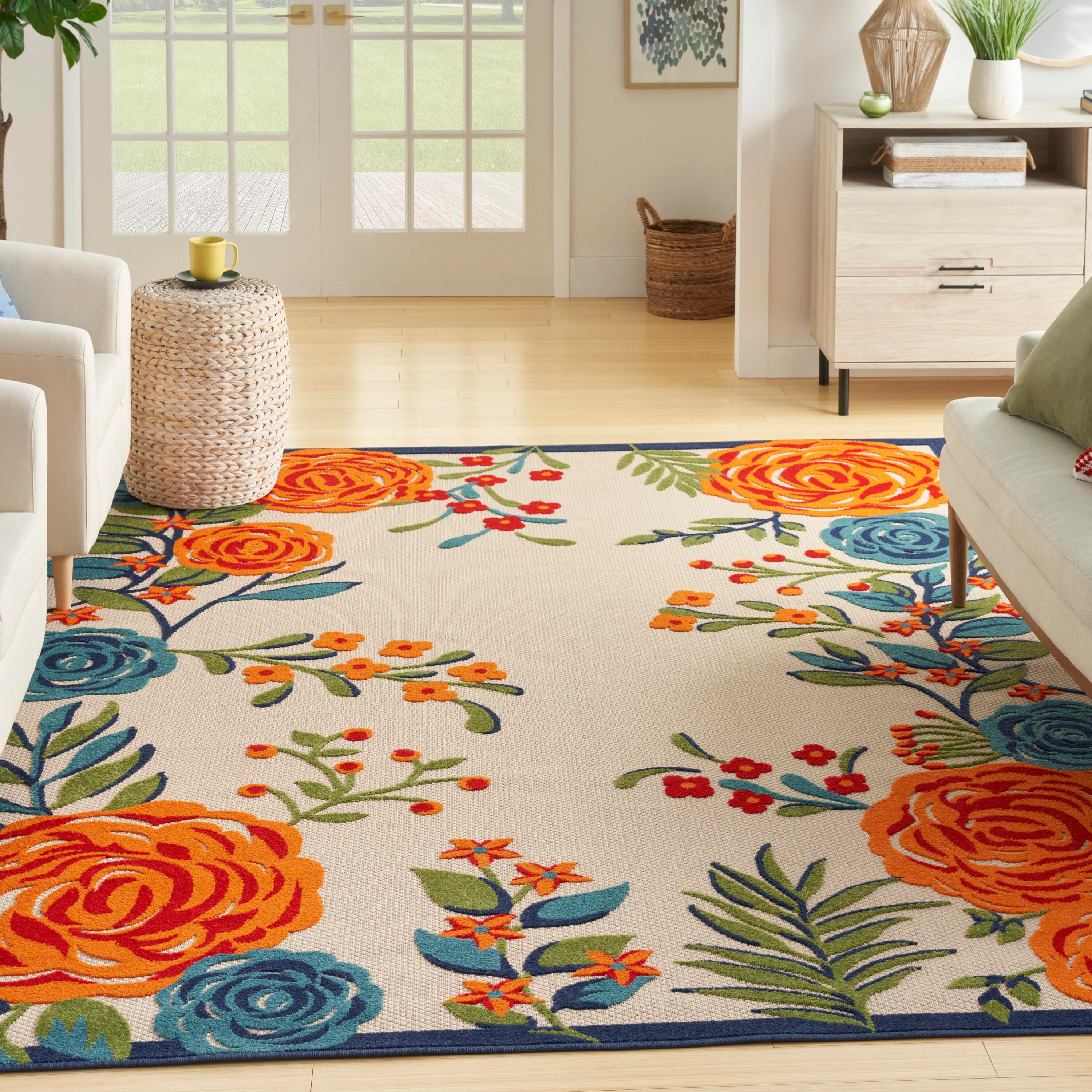 Click here for Nourison Home Splash 710 X 10 Rose Floral Area Rug... prices