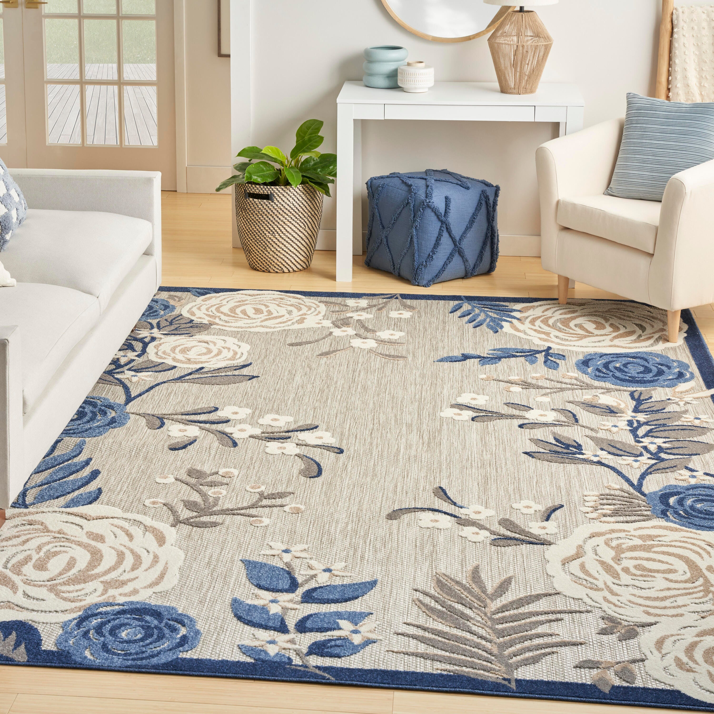 Click here for Nourison Home Splash 710 X 10 Rose Floral Area Rug... prices