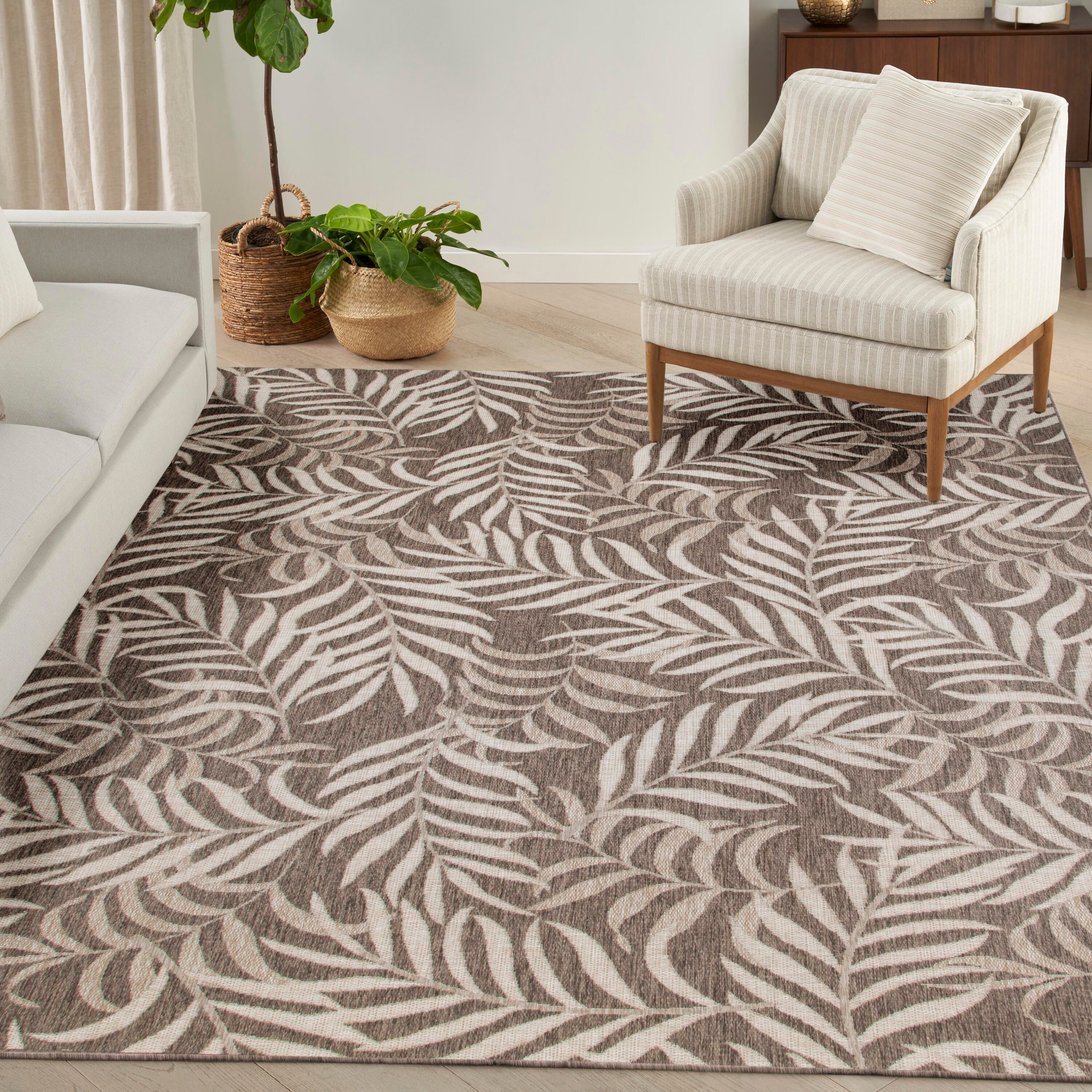 Click here for Nourison Home Tropical 8 x 10 Area Rug  Mocha prices