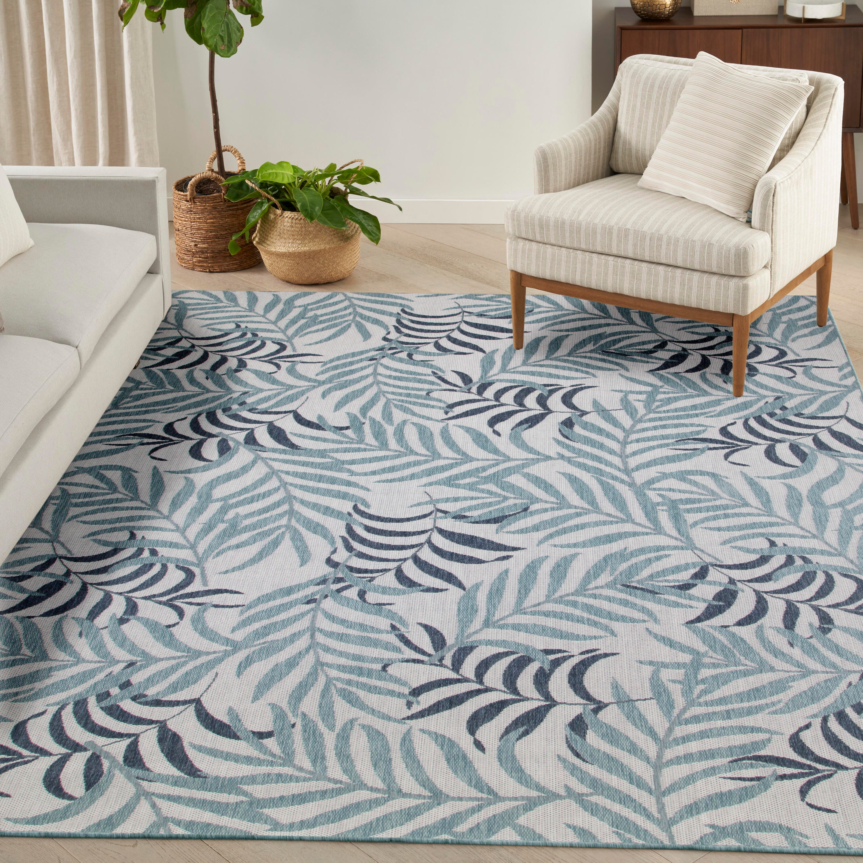 Click here for Nourison Home Tropical 9 x 12 Area Rug  Blue prices