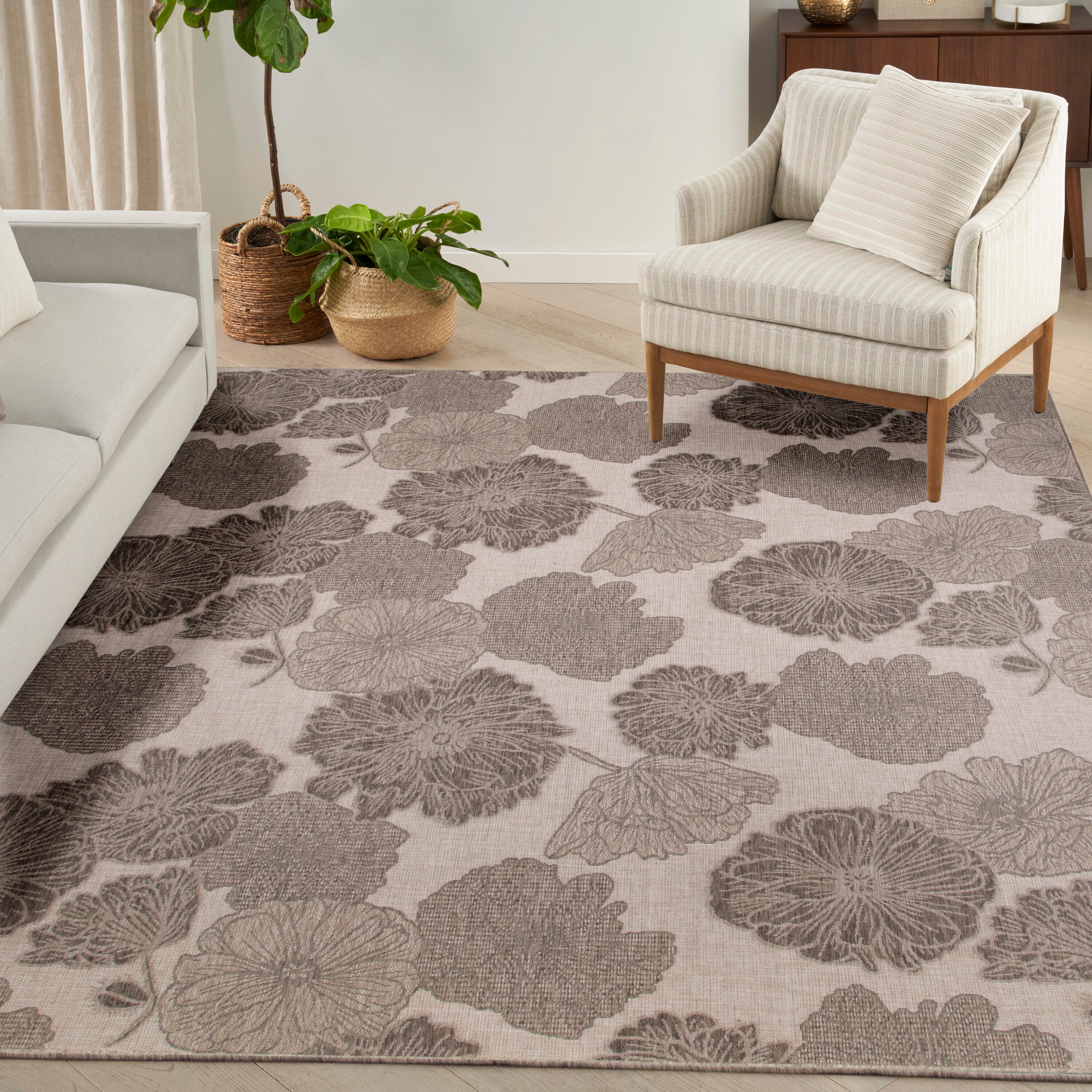 Click here for Nourison Home Floral 9 x 12 Area Rug  Natural prices