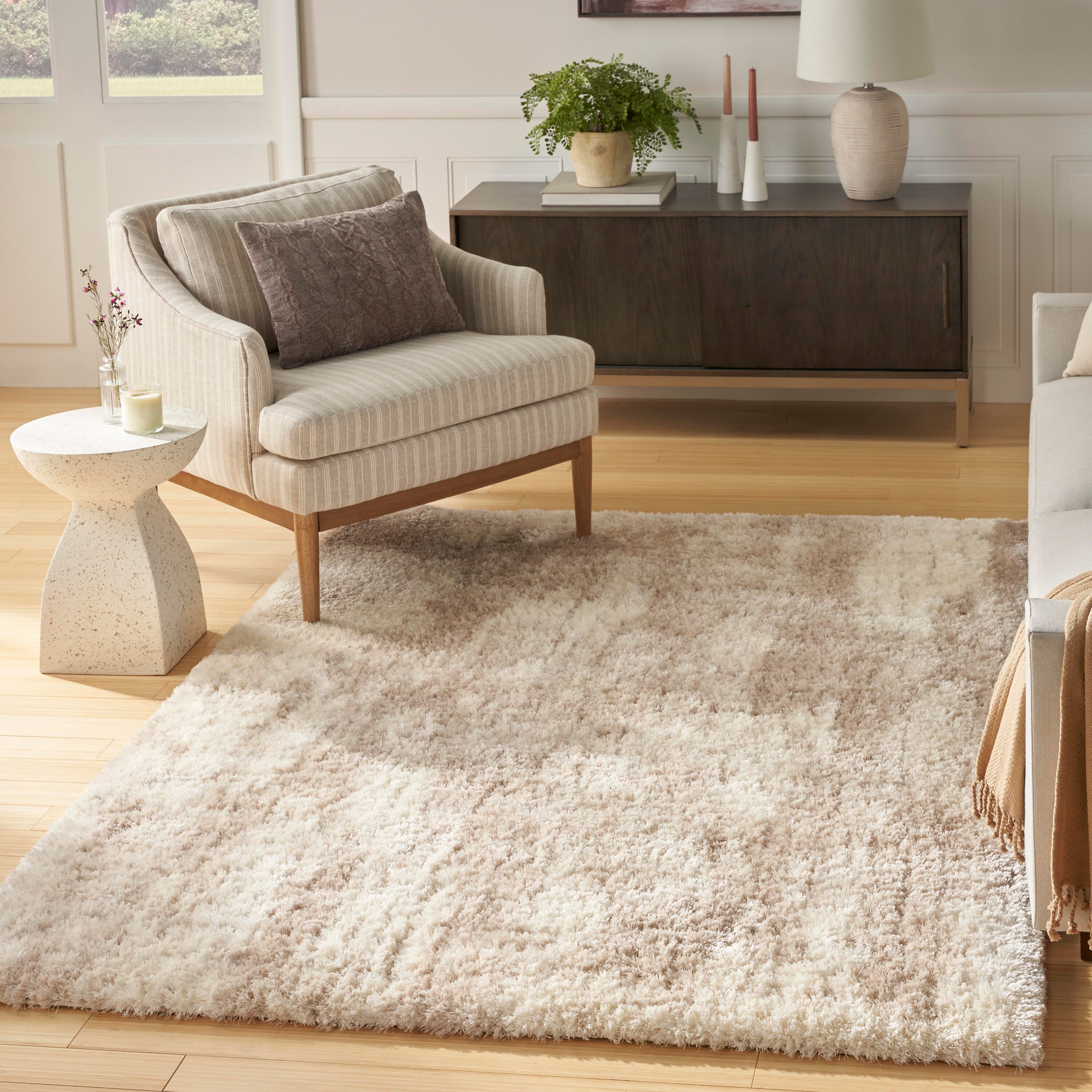 Click here for Nourison Home Dreamy Shag 4 x 6 Area Rug  Ivory/Be... prices