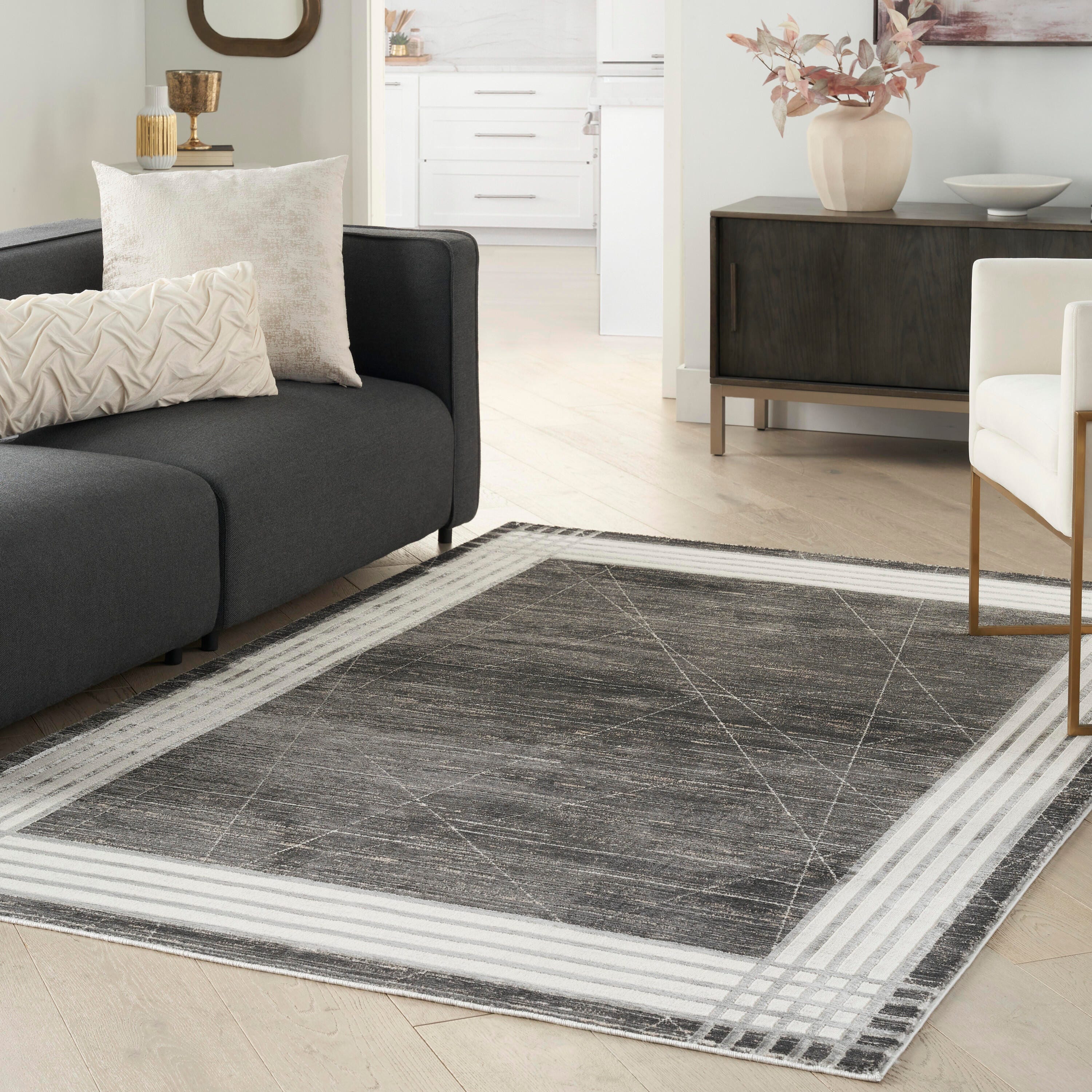 Click here for Nourison Home Desire Border 6 x 9 Area Rug  Charco... prices