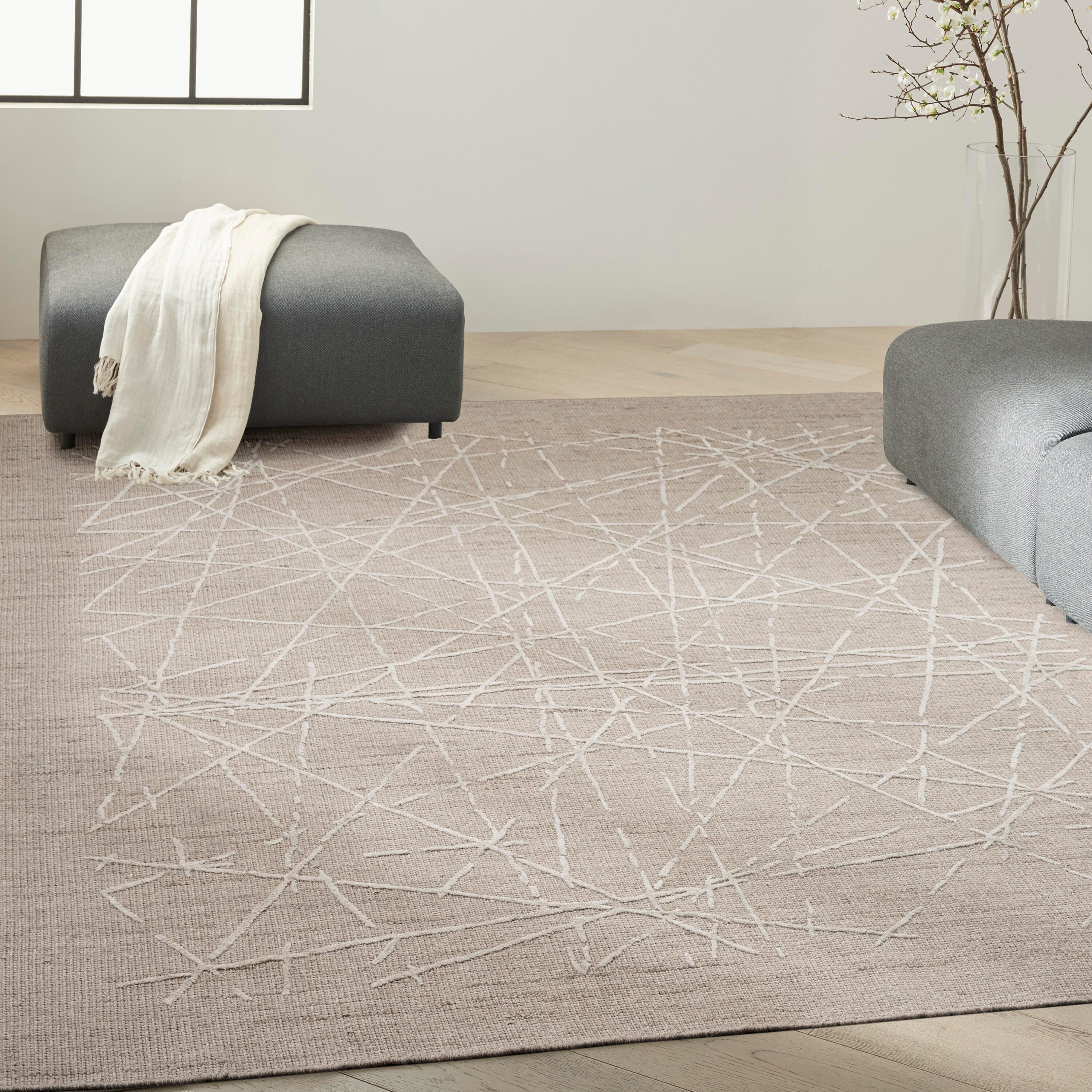 Click here for Calvin Klein Wander 79 x 99 Area Rug  Taupe prices