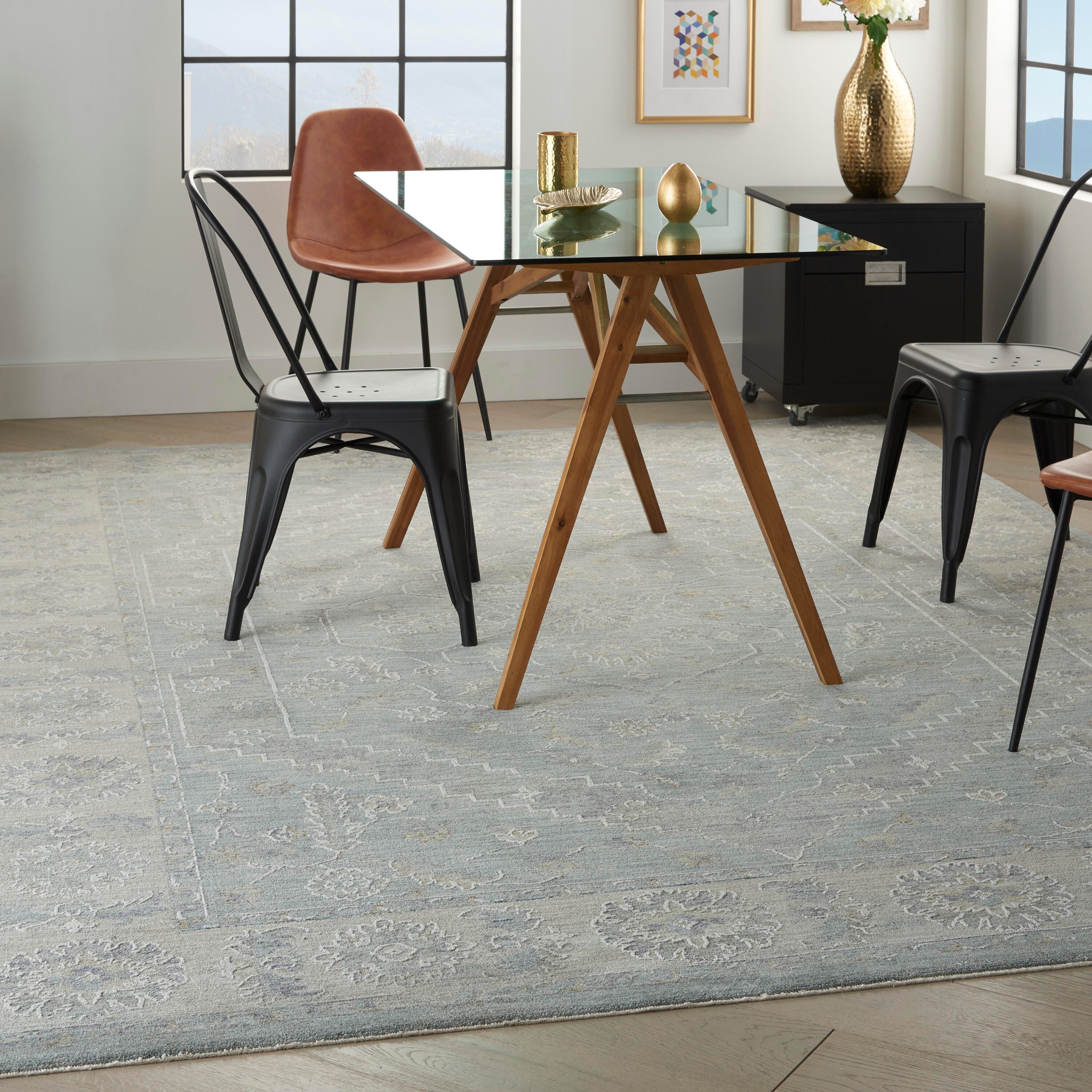 Click here for Nourison Home Infinite Beaten 93 x 127 Area Rug  B... prices